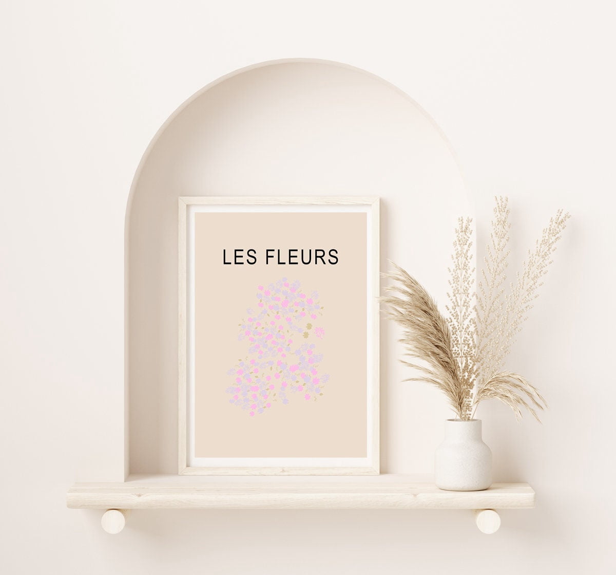 Poster Les Fleurs Poster - Pastel Floral Wall Print - Scandi Style Wall ...