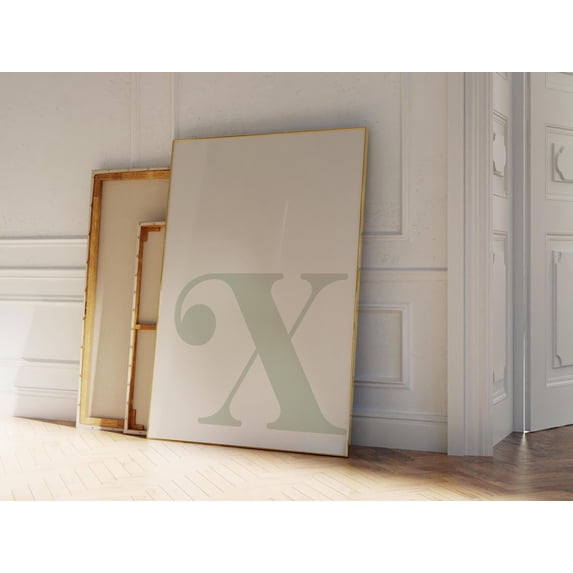Poster Letter X Print: Sage Green Alphabet Poster, Dorm Decor 8X12 ...