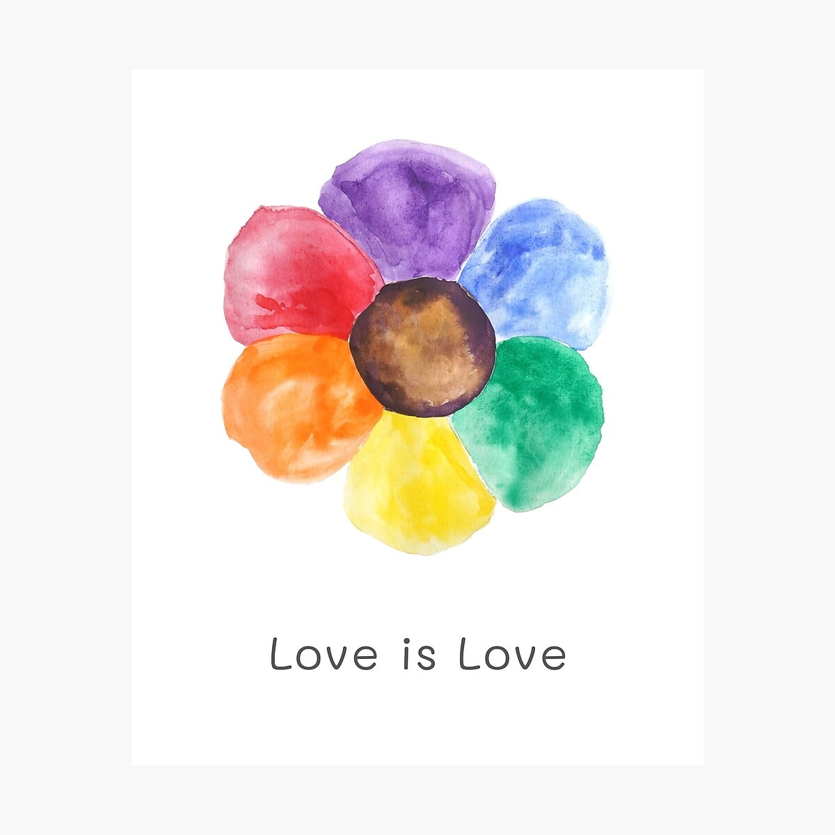 Poster Lgbt Flower Love Is Love Poster No Framed, 12x18 - Walmart.com