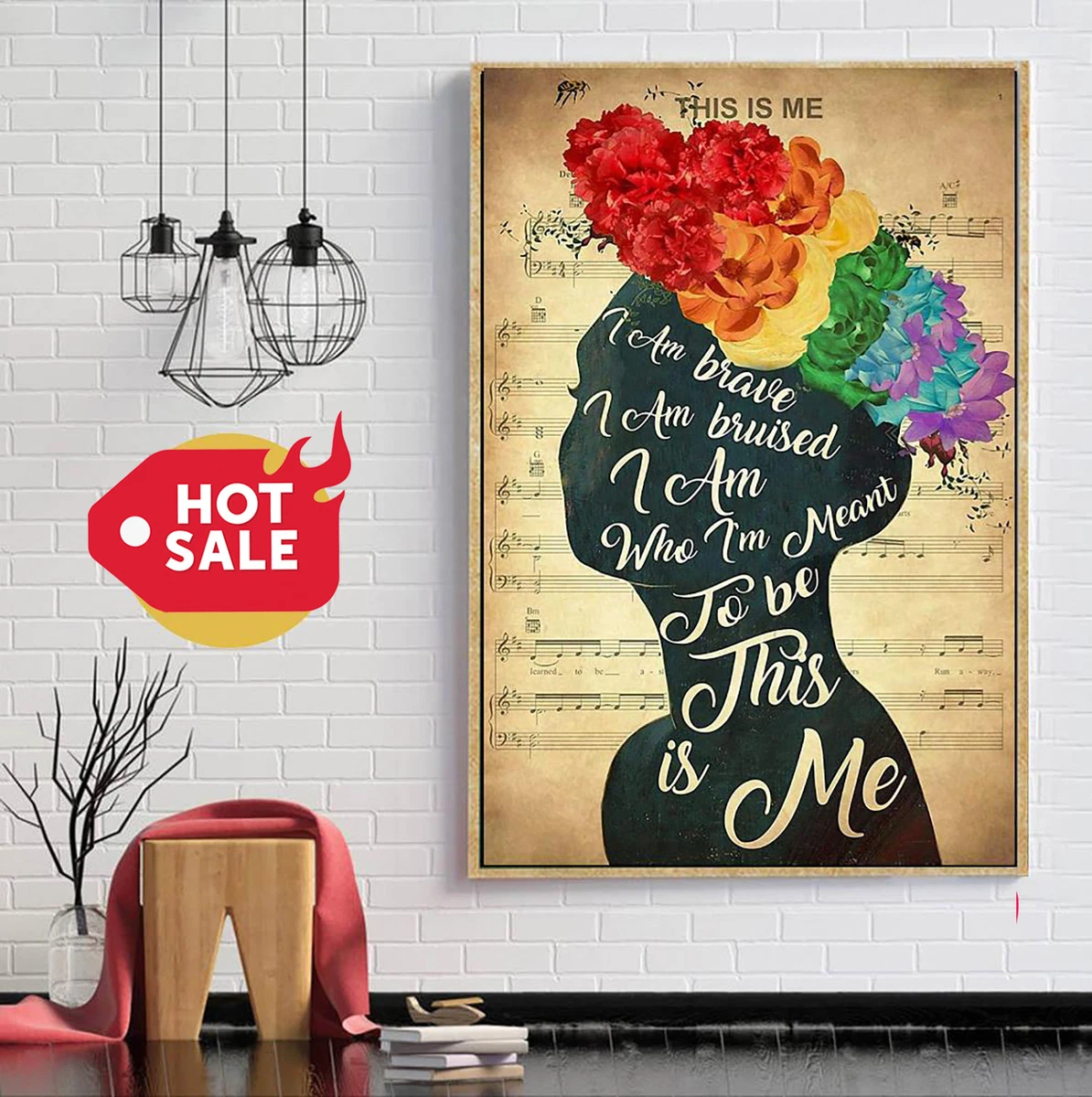 Poster Lgbt I Am Who I'M Meant To Be This Is Me Wall Art, Unframed ...