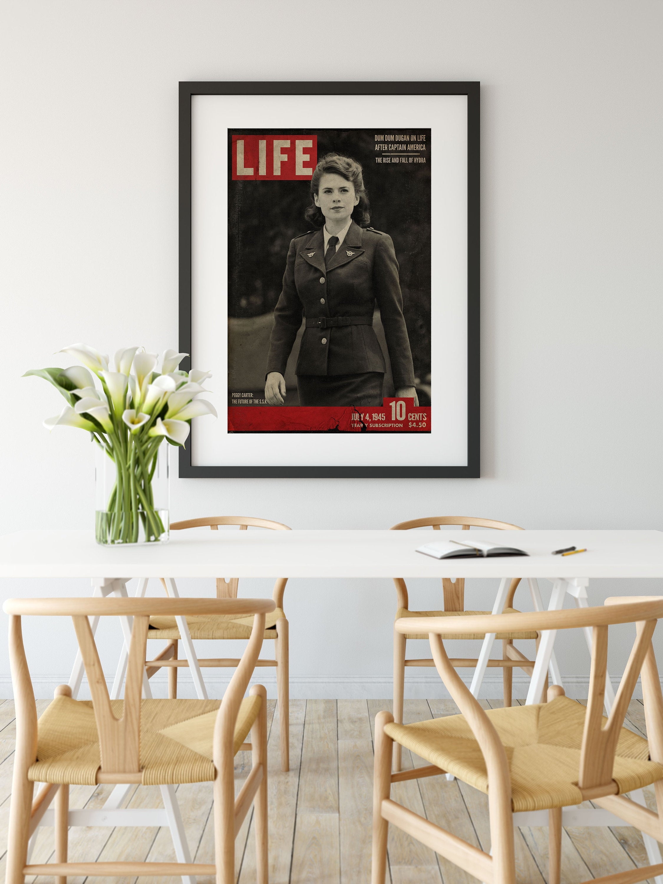 Poster Life Magazine Peggy Carter Captain America Inspired Vintage ...