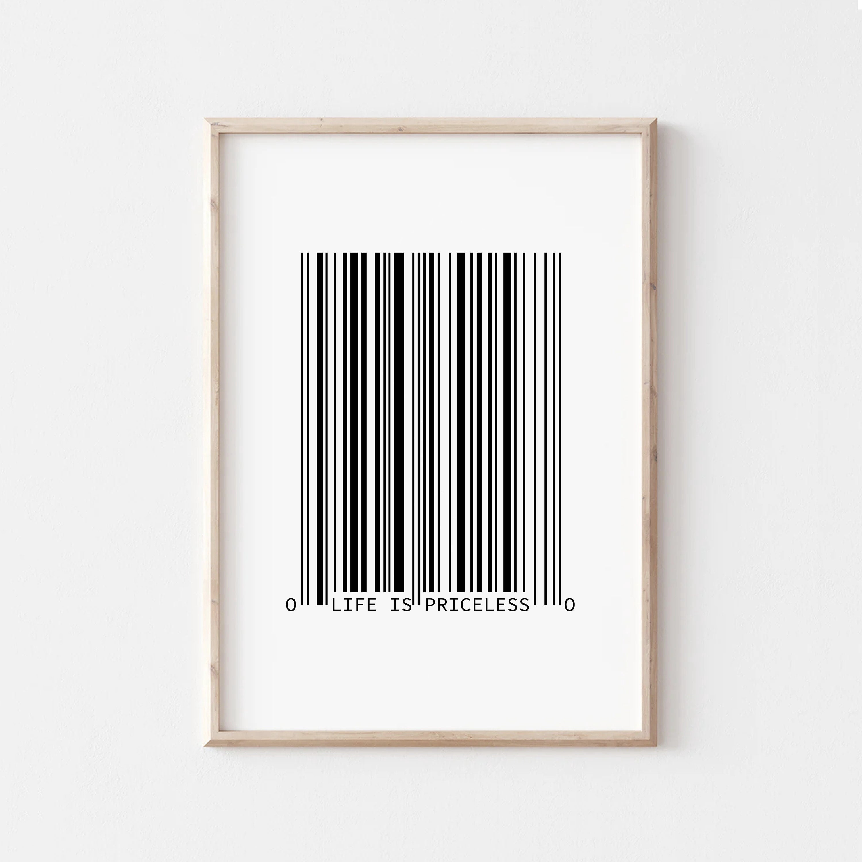 Poster Life is Priceless Wall Art / Minimalistic Art-UNFRAMED - Walmart.com