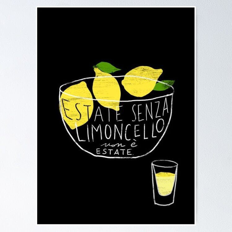 Poster Limoncello Art Print, Alcohol Art, Wall Decor, Prints, Large ...