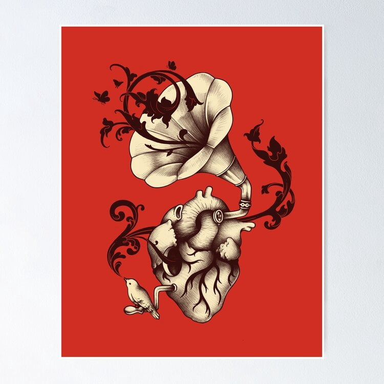 Poster Listen to your heart - Unframed Poster, 12x18 - Walmart.com