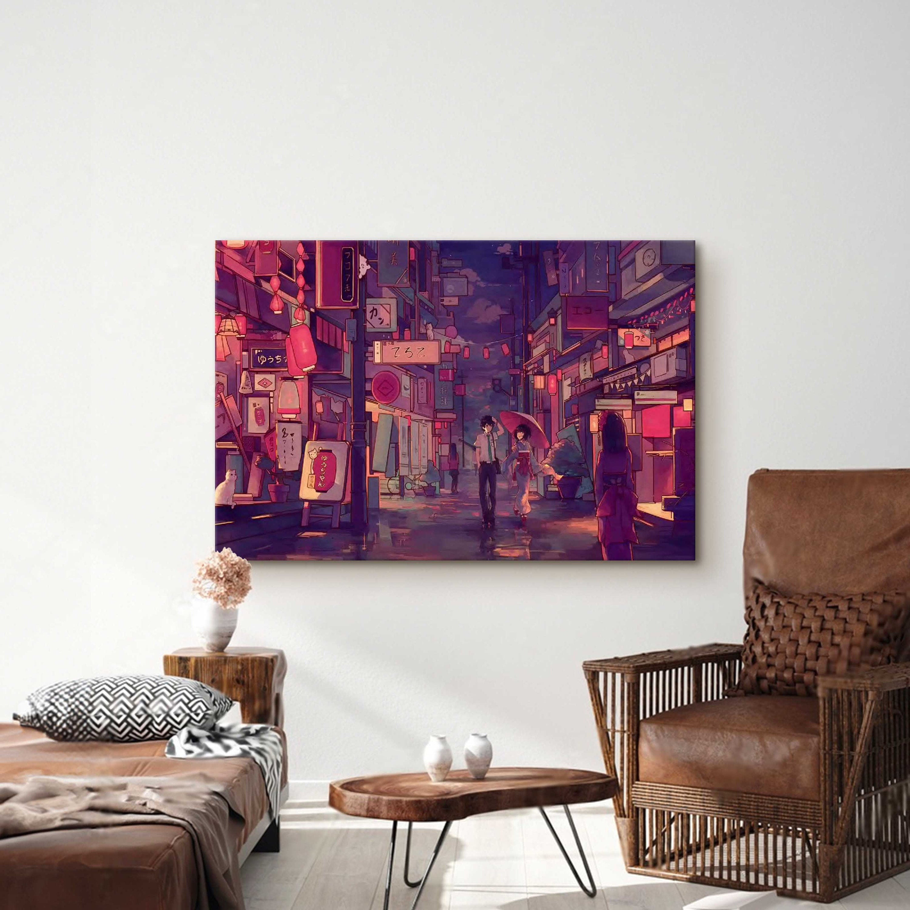 Poster Lo-fi Style Poster, Lo-Fi City Poster, Tokyo Street Wall Art ...