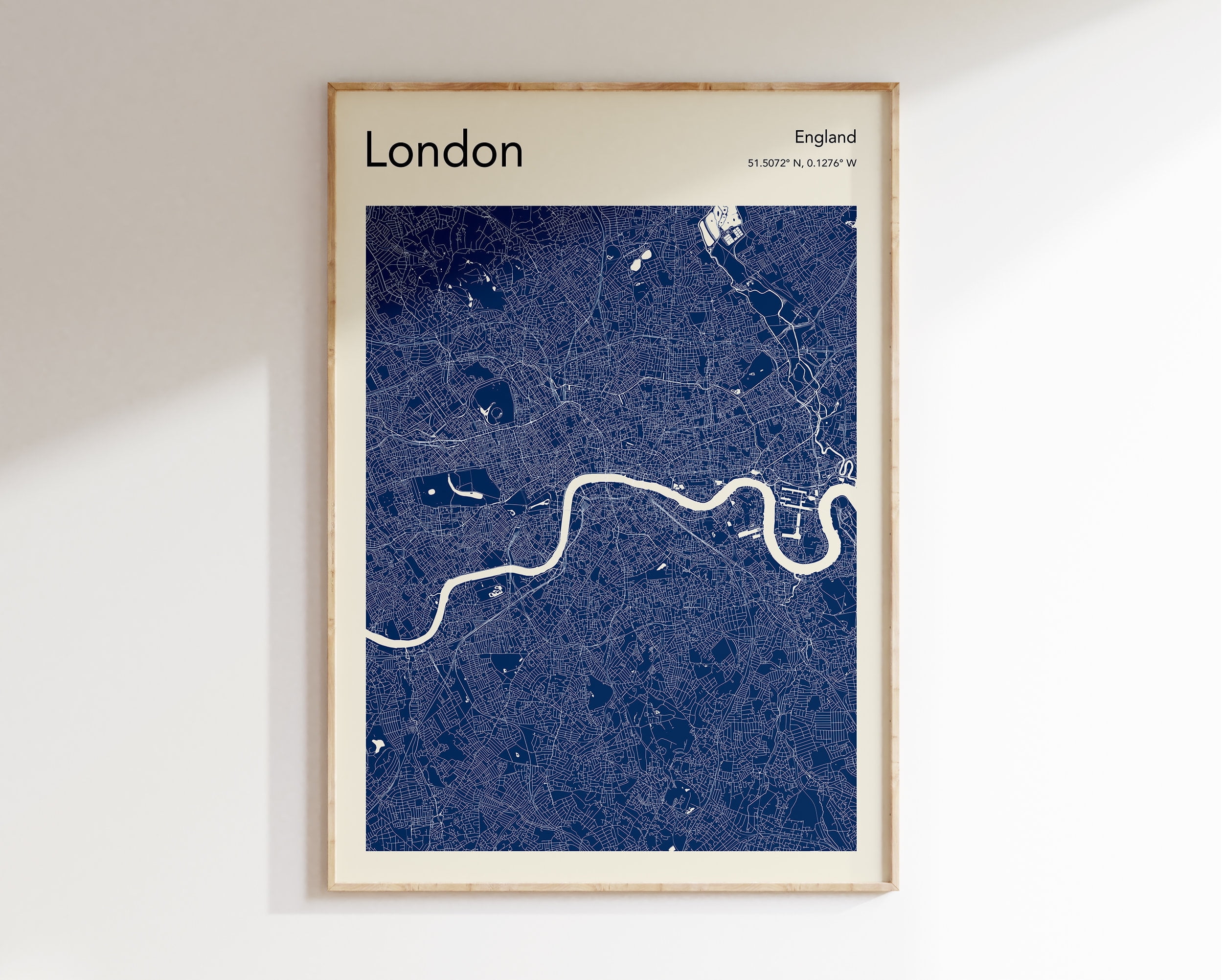 Poster London City Map Print, , London Map Poster, Colour London Wall ...