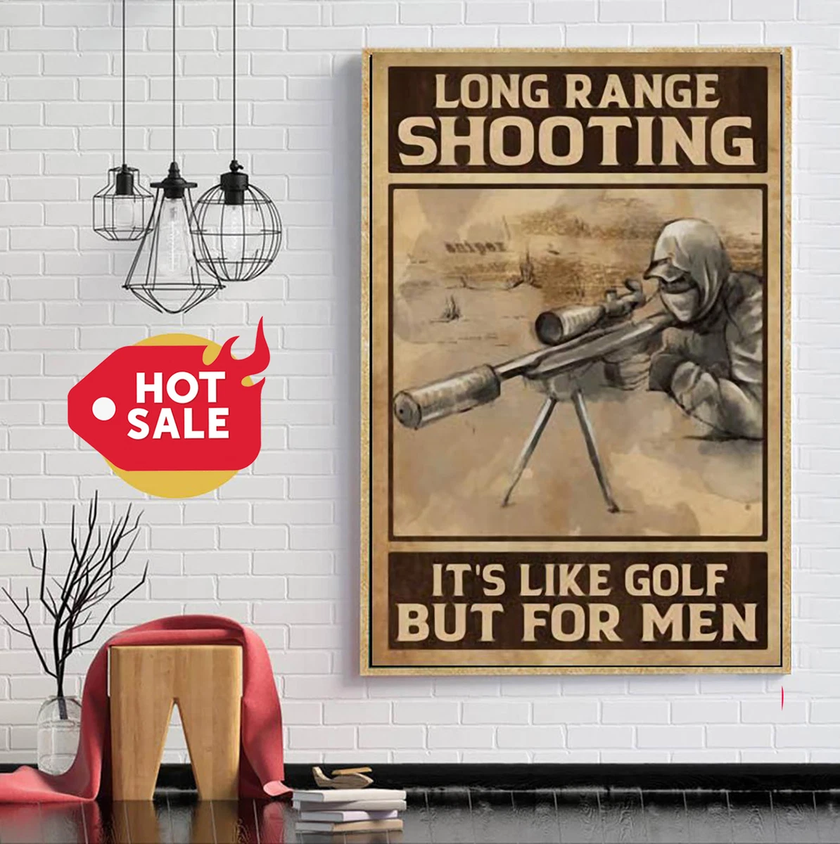 Poster Long Range Shooting It'S Like Golf Vertical Wall Art, Unframed ...