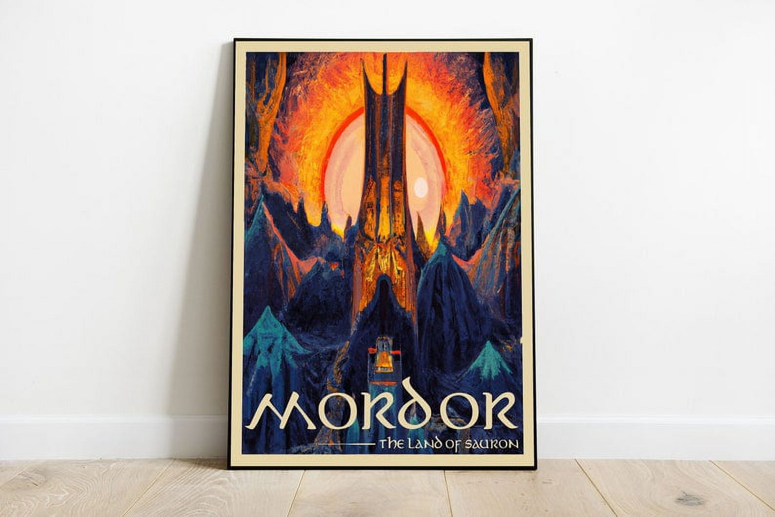 Poster Lord of The Rings Poster Mordor Poster LOTR Middle Earth Mordor ...