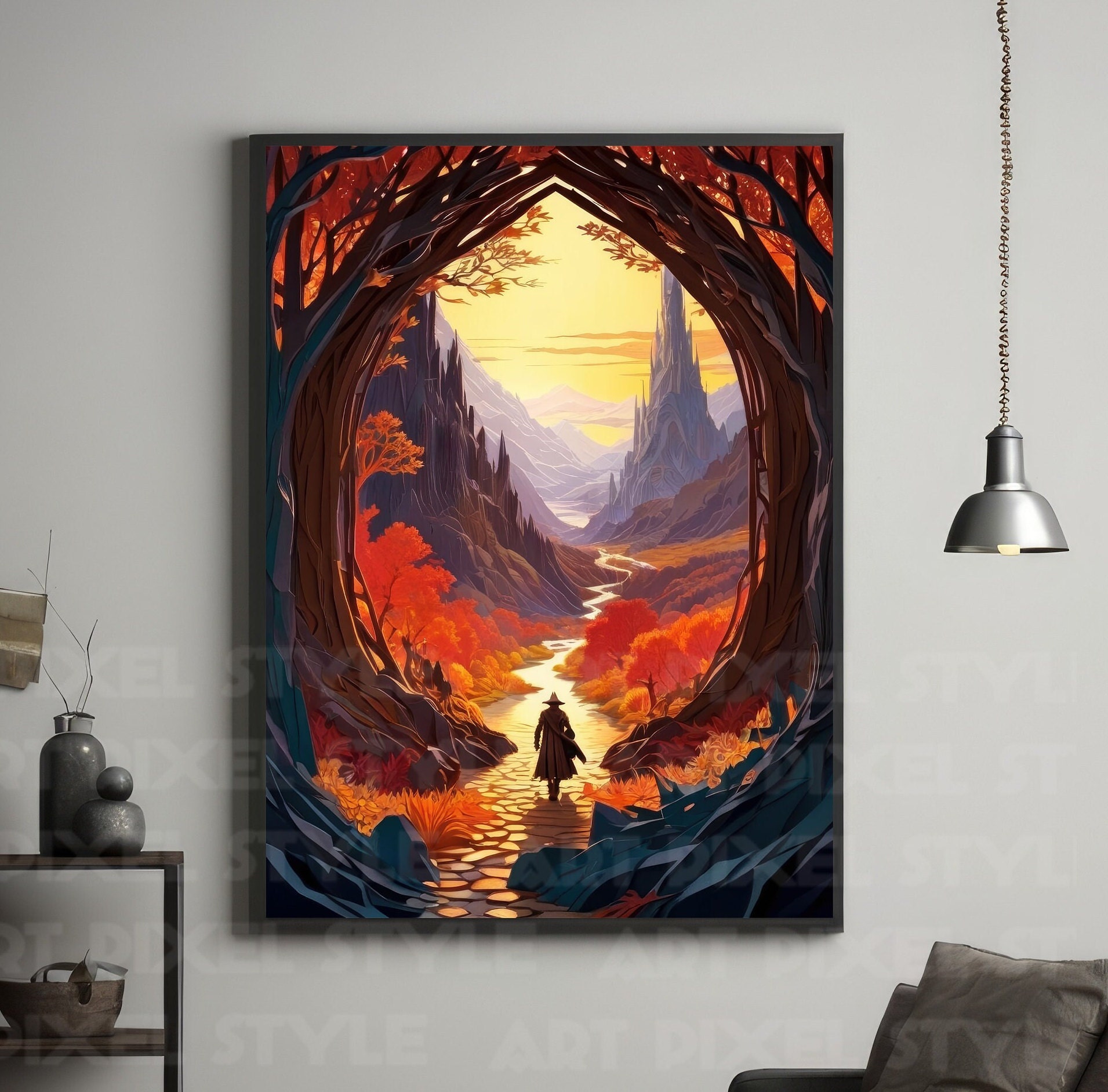 POSTER Lord of the Rings Poster, Lotr Wall Art, Middle Earth Poster ...