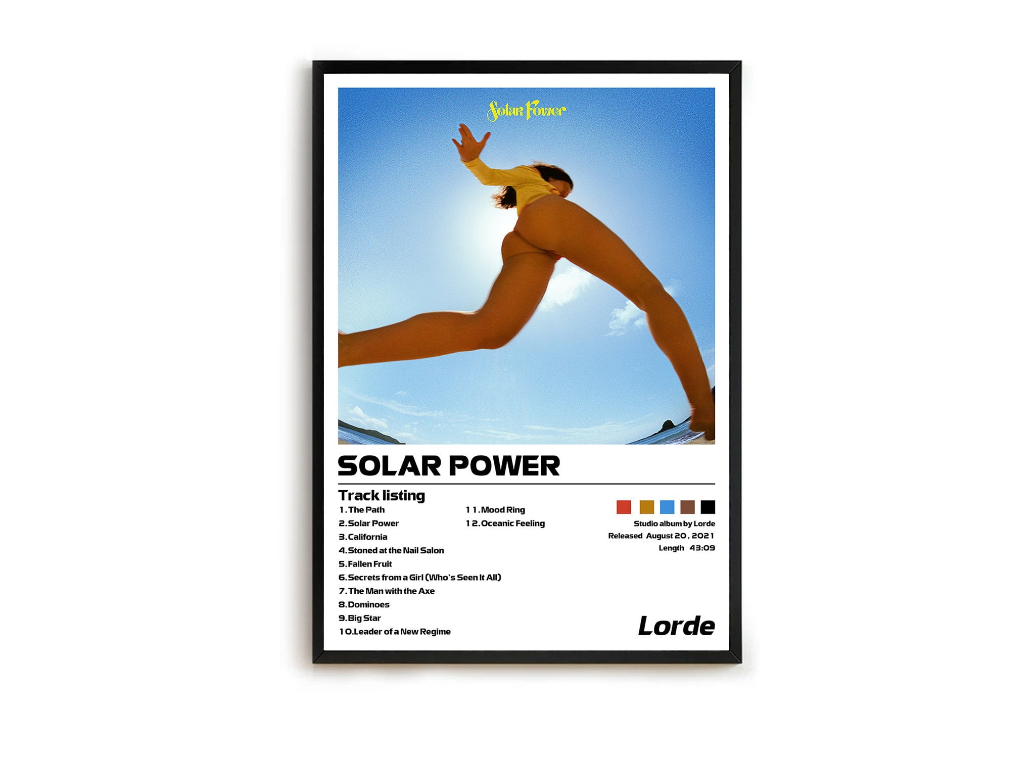 POSTER Lorde - Solar Power | Minimalist Album Cover Poster , Music ...