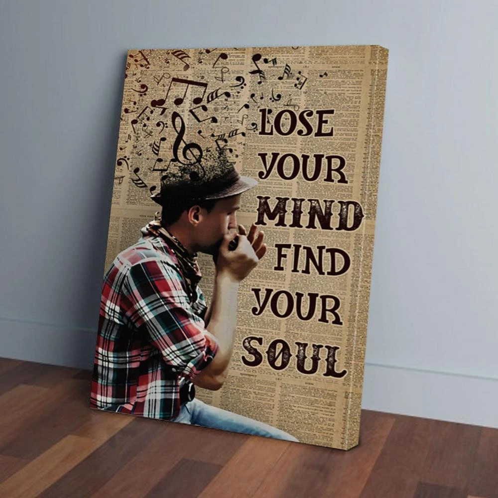 Poster Lose Your Mind Find Your Soul Harmonica Vertical- UNFRAMED ...