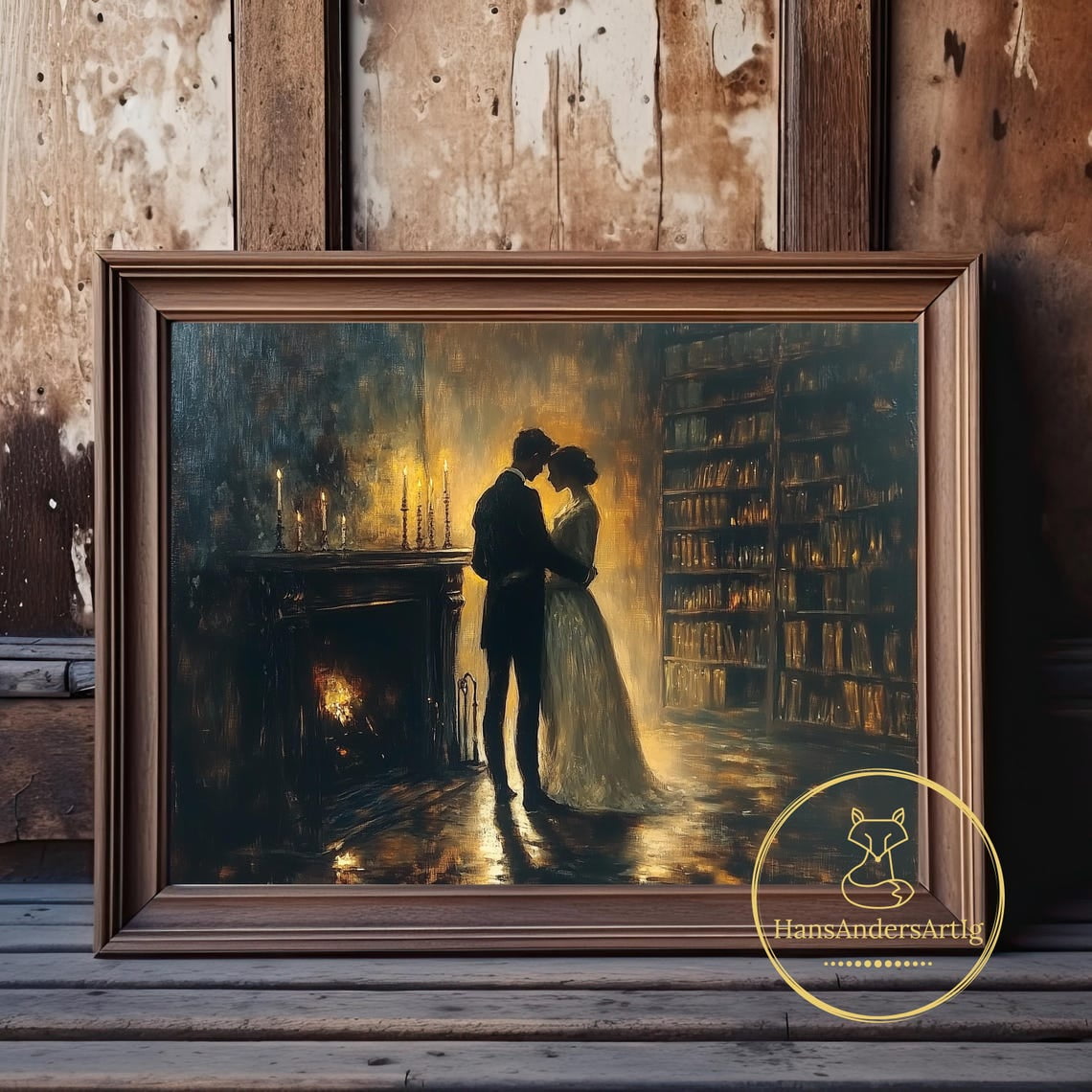 Poster Love Couple For Dark Academia Book Lover Vintage Style Dark ...