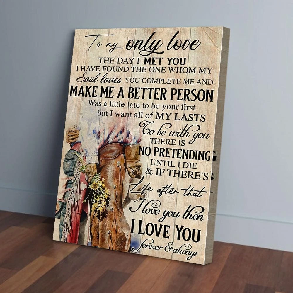 Poster To My Only Love Cowboy And Cowgirl Love- UNFRAMED Poster Prints ...