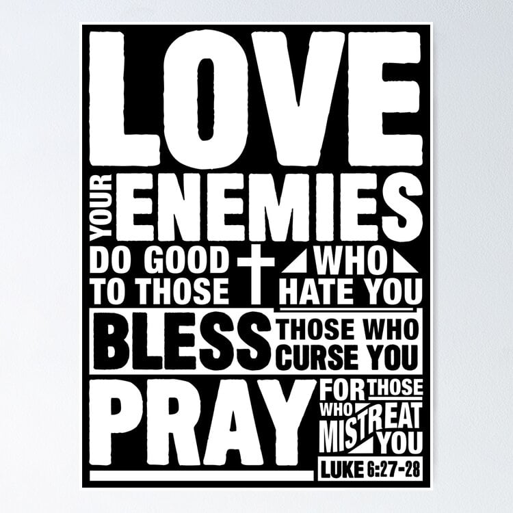 Poster Love Your Enemies Poster - No Framed, Vintage Wall Art, Hot ...
