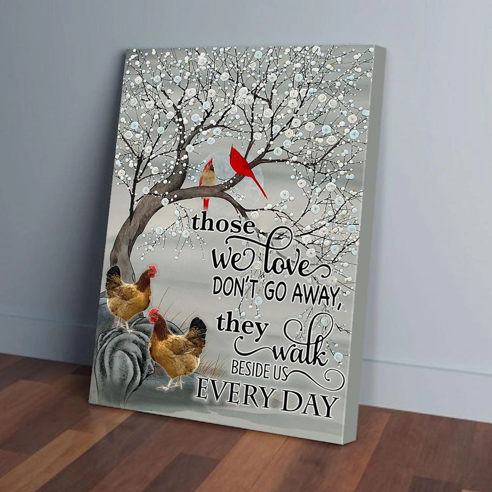 Poster Those We Loveon'T Go Away Hen Couple Cardinal- UNFRAMED Poster ...