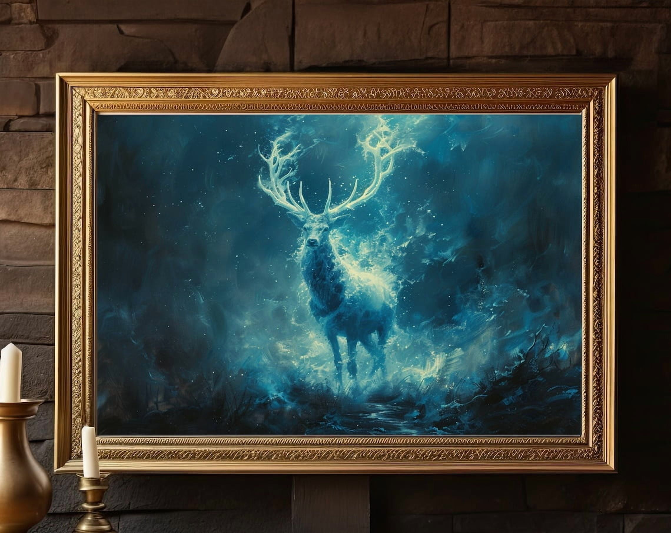 Poster Magic Deer Dark Academia Fantasy Fan Potter Art Magic School ...