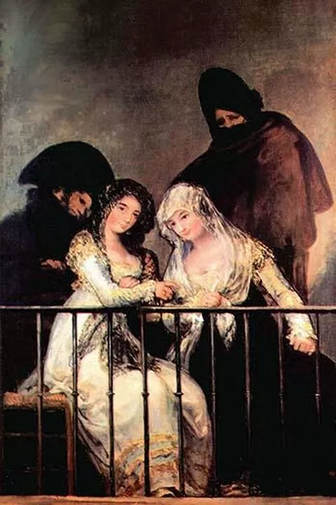 Poster Majas On A Balcony Franciscoe Goya Print- UNFRAMED Poster Prints ...