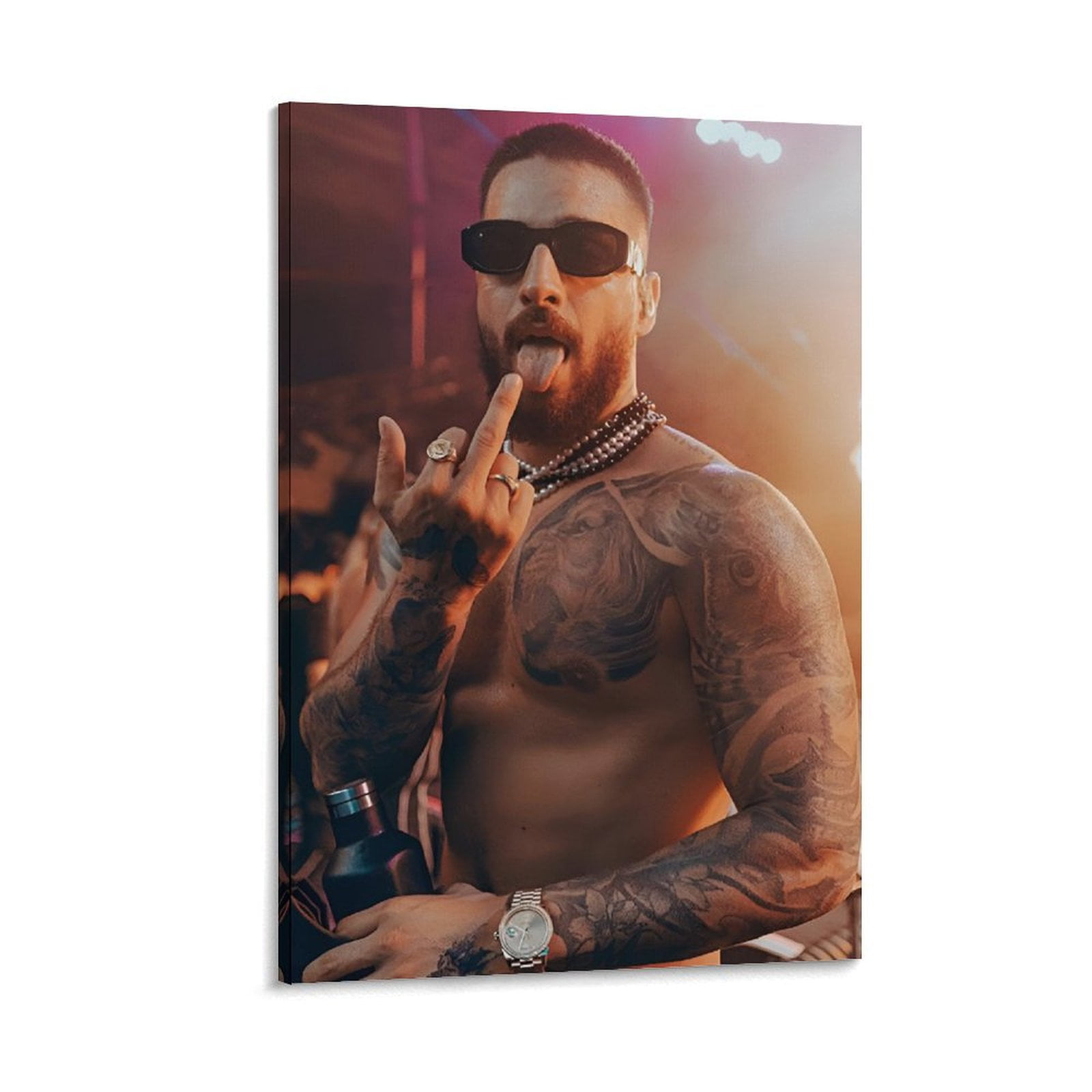 Poster Maluma Singer Black And White Canvas Poster Wall Art Picture ...