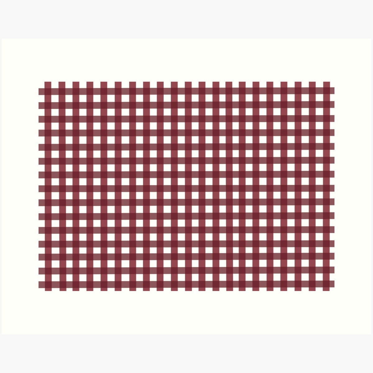Poster Maroon Gingham Pattern Poster No Framed, 24x36 - Walmart.com