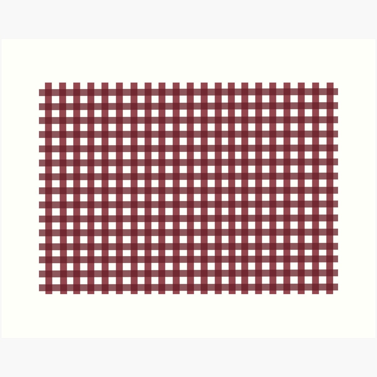 Poster Maroon Gingham Pattern Poster No Framed, 8x12 - Walmart.com