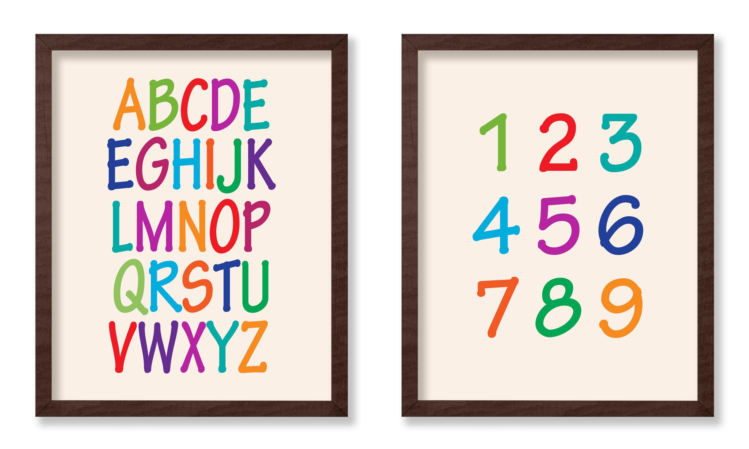 Poster Master 2-Piece Alphabet & Numbers Poster - Educational Print ...