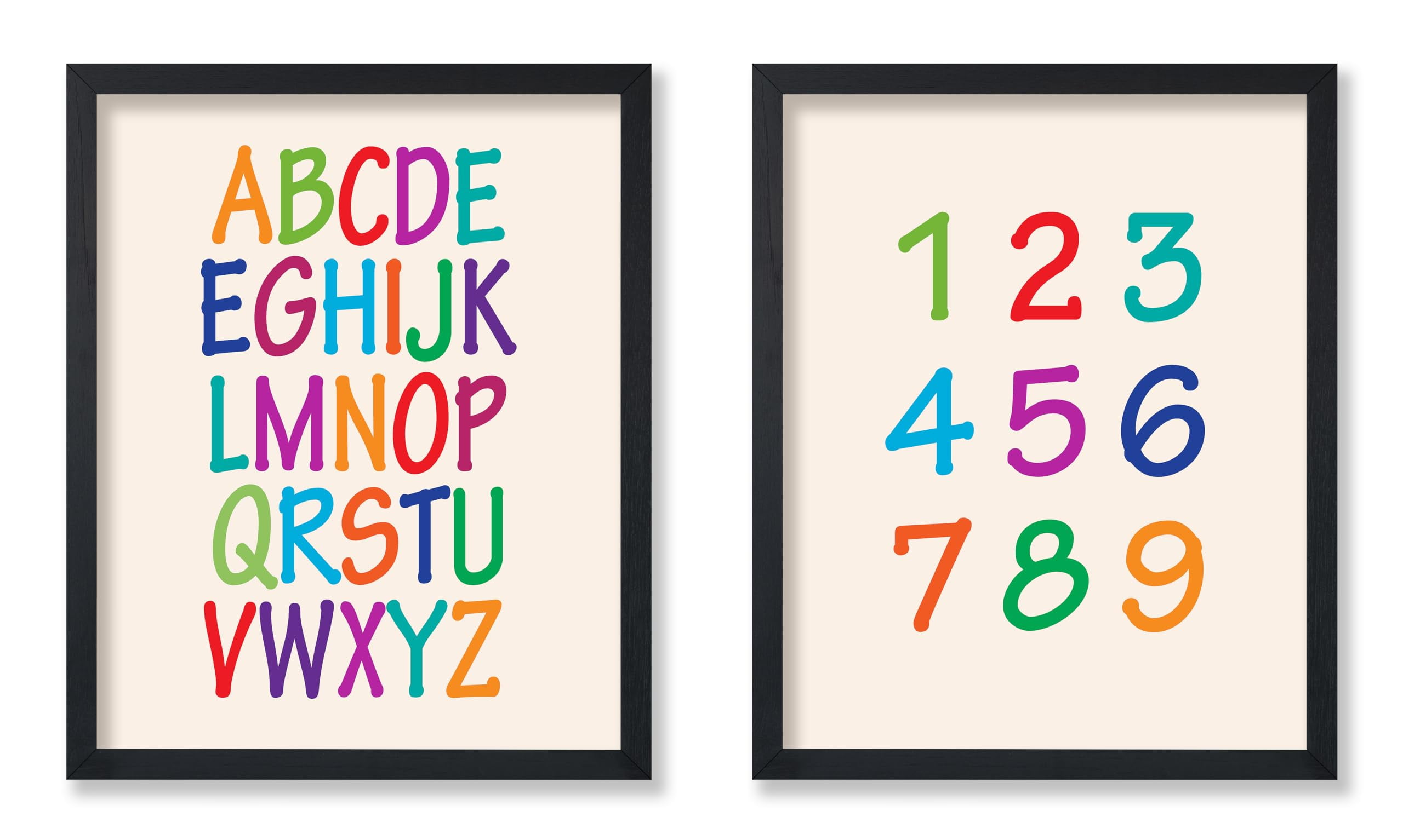Poster Master 2-Piece Alphabet & Numbers Poster - Educational Print ...