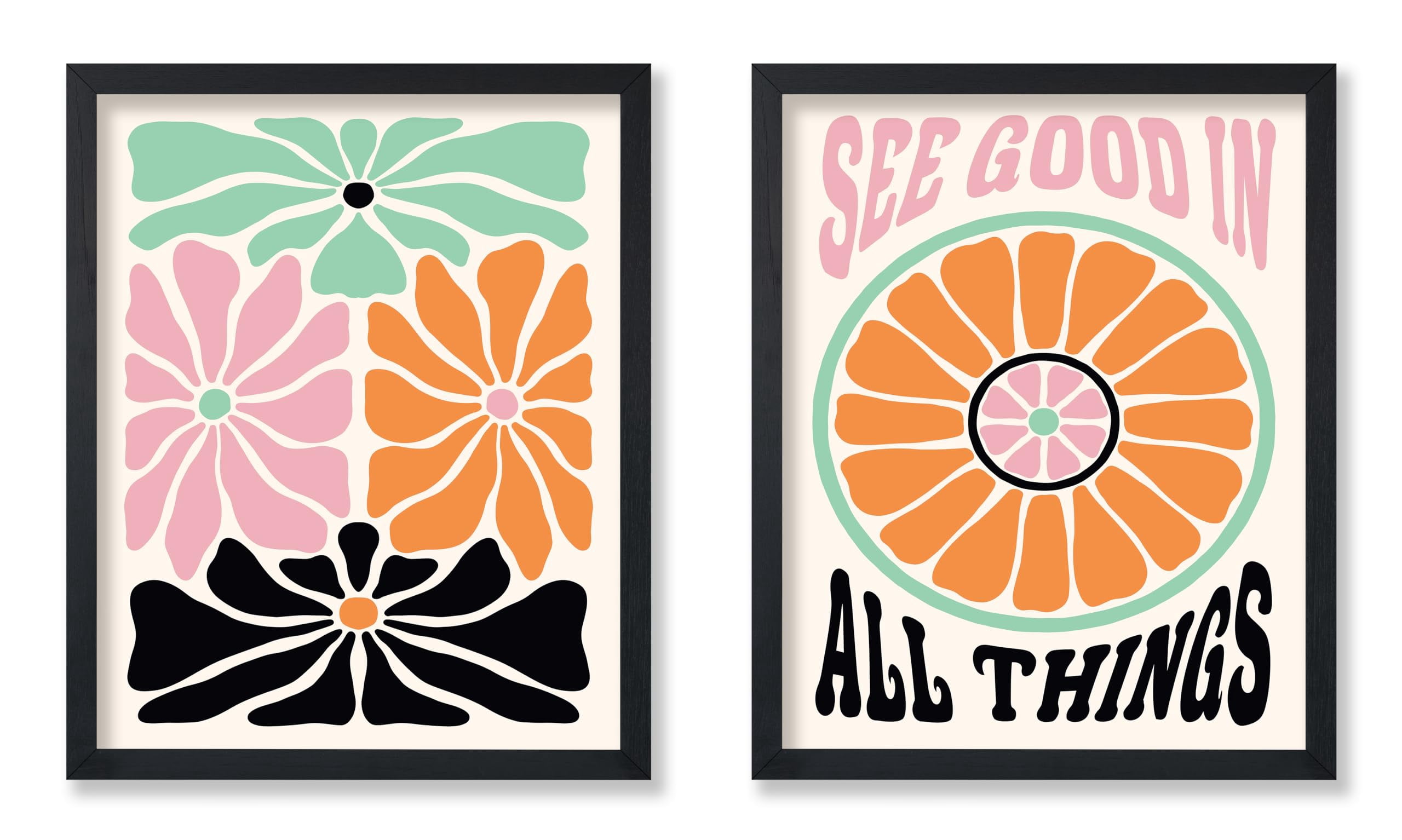 Poster Master 2-Piece Boho Poster - Retro See Good In All Things Print ...