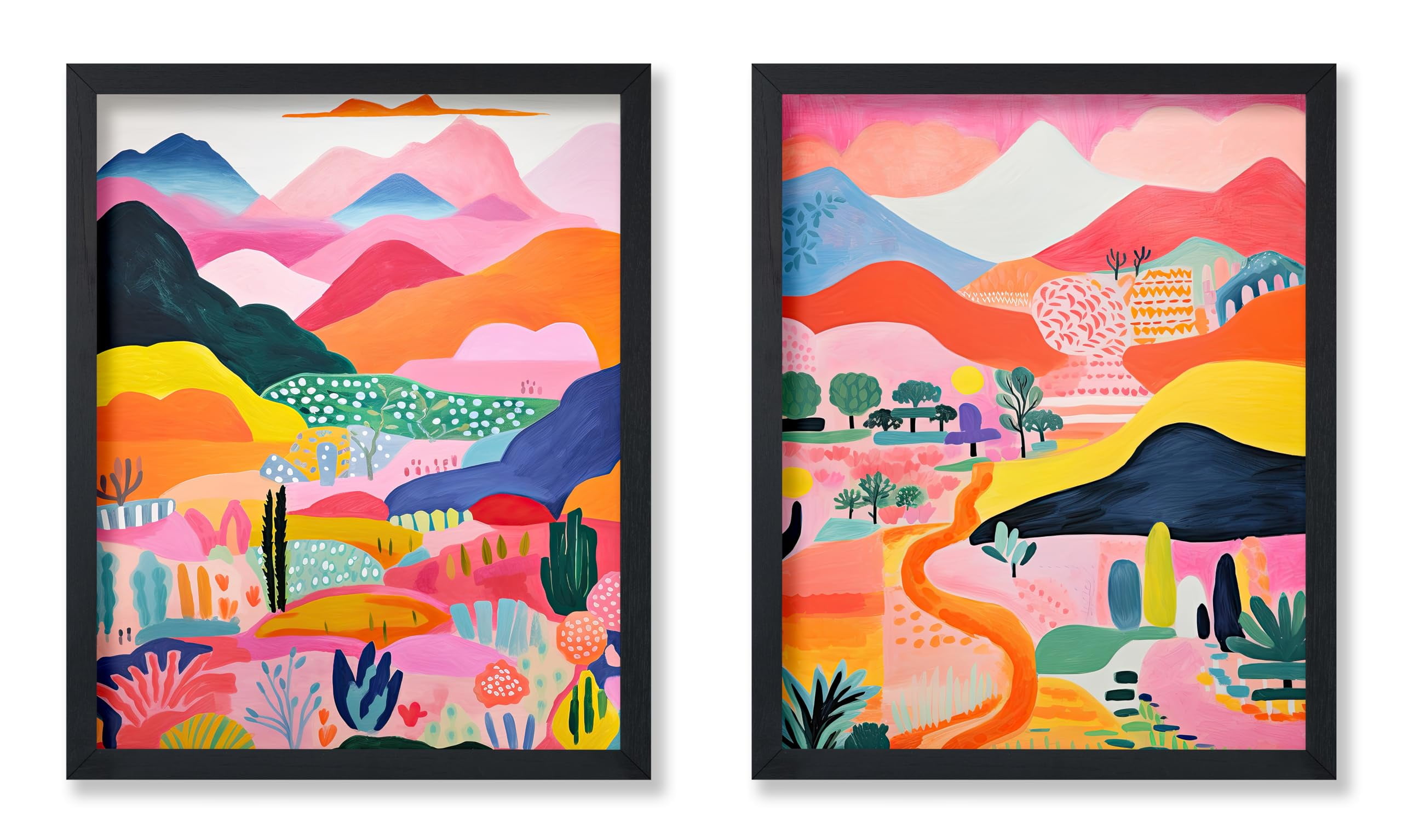 Poster Master 2-Piece Colorful Landscape Poster - Mountain Print ...