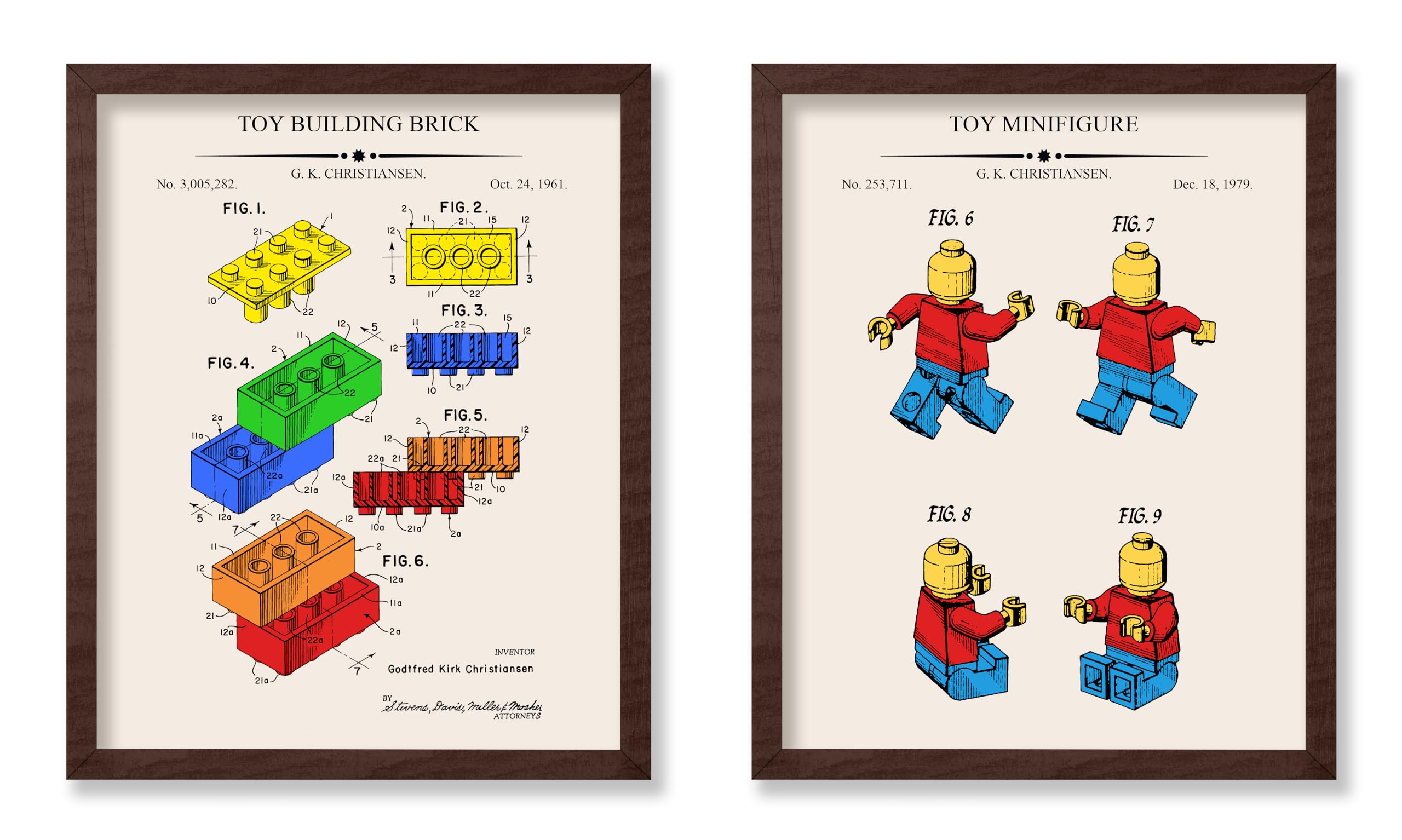 Poster Master 2-Piece Construction Toy Blueprint Poster - Building ...