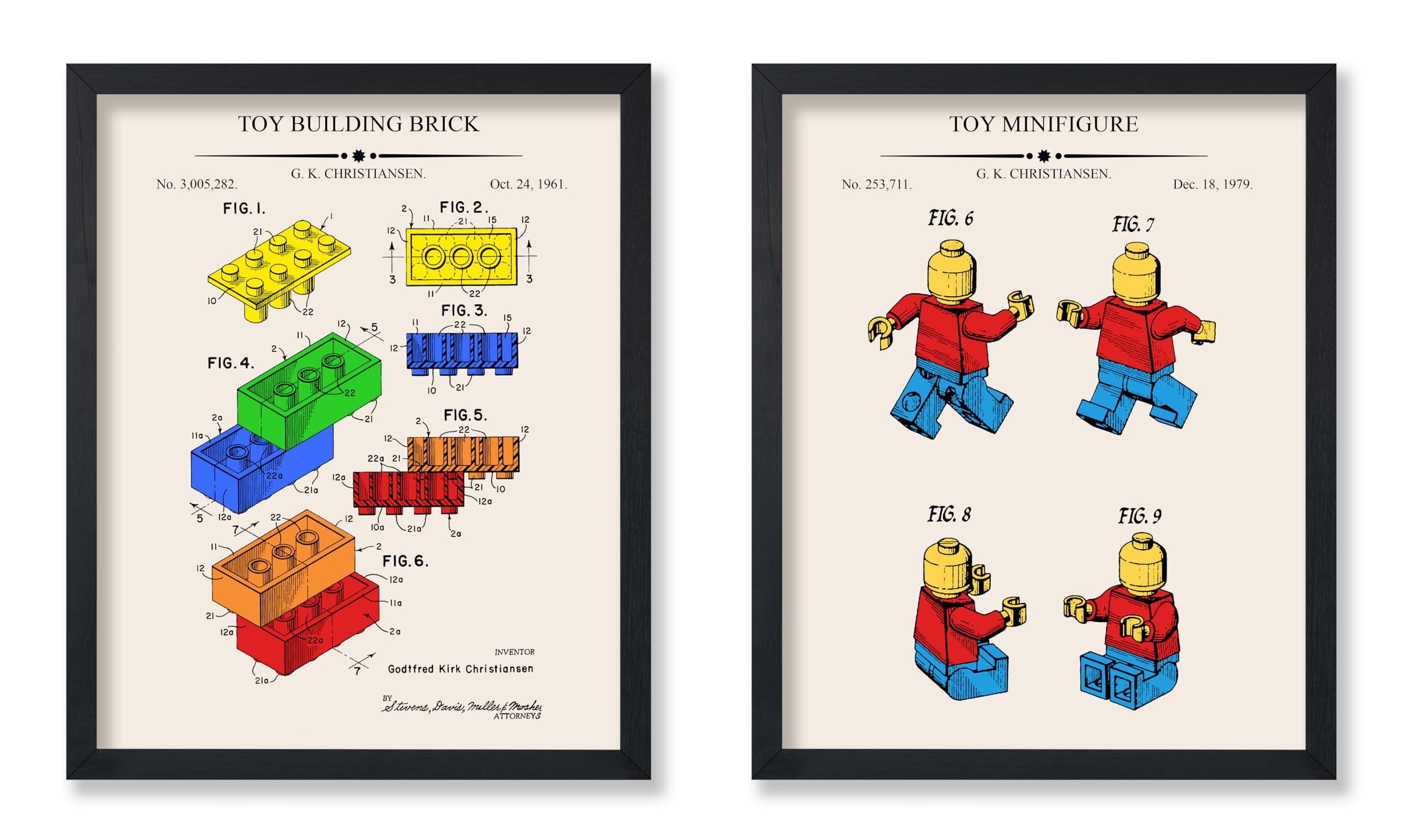 Poster Master 2-Piece Construction Toy Blueprint Poster - Building ...