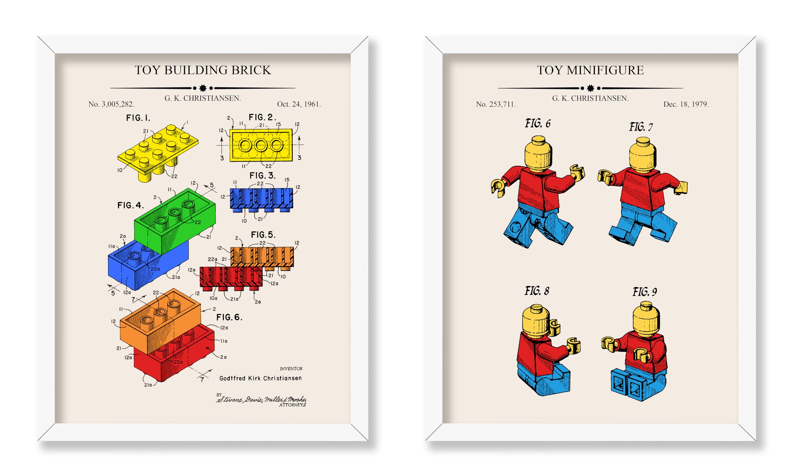 Poster Master 2-Piece Construction Toy Blueprint Poster - Building ...