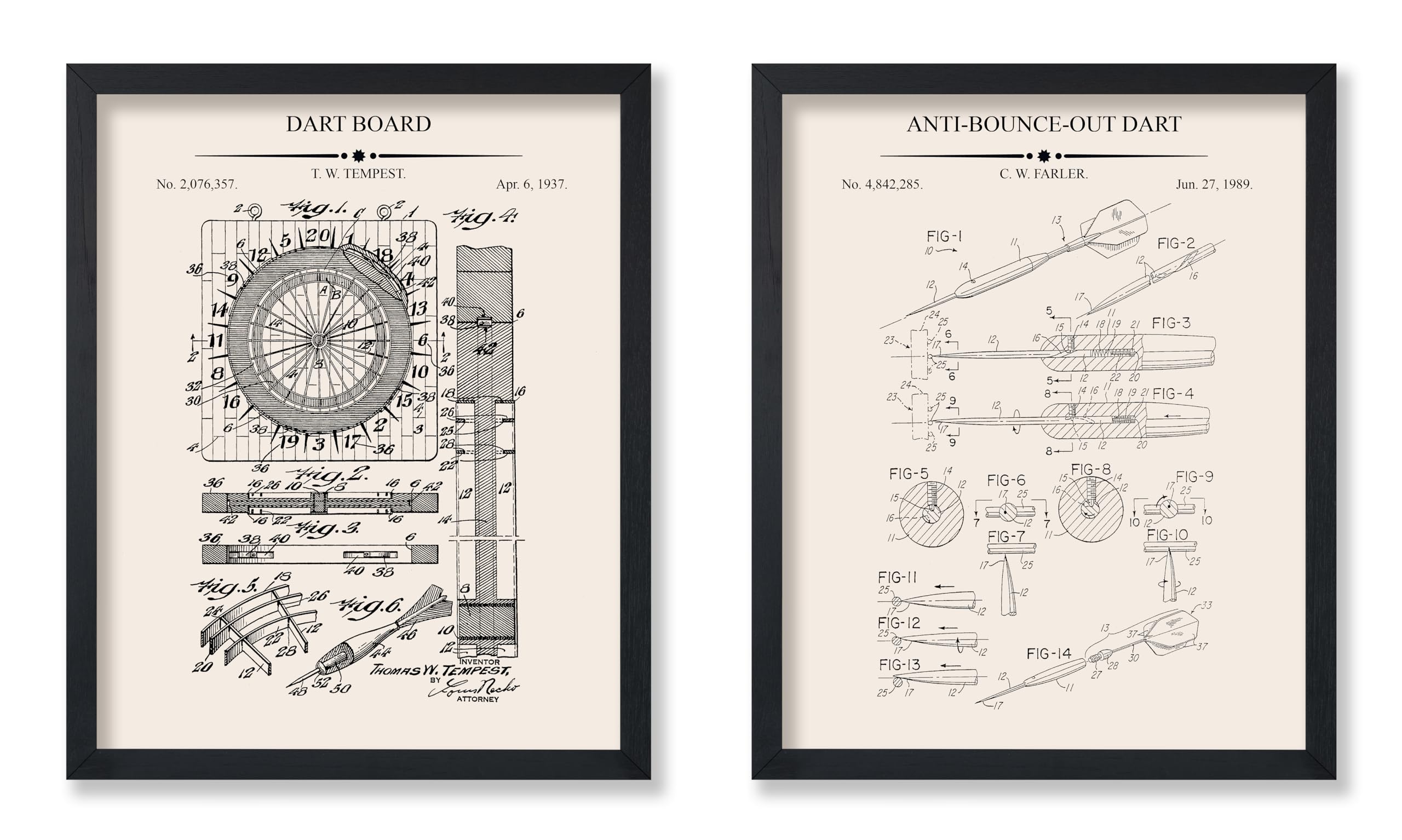 Poster Master 2-Piece Dart Game Blueprint Poster - Dart Game Patent ...