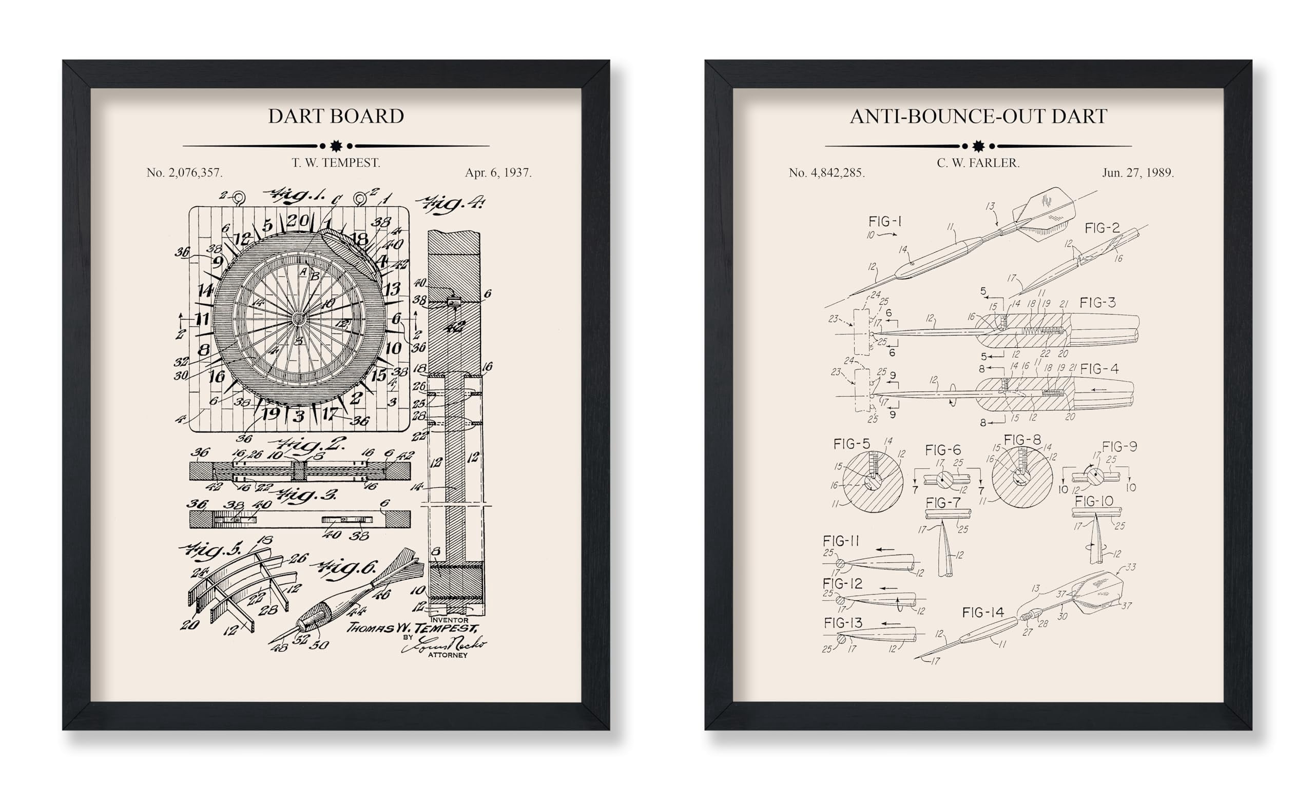 Poster Master 2-Piece Dart Game Blueprint Poster - Dart Game Patent ...