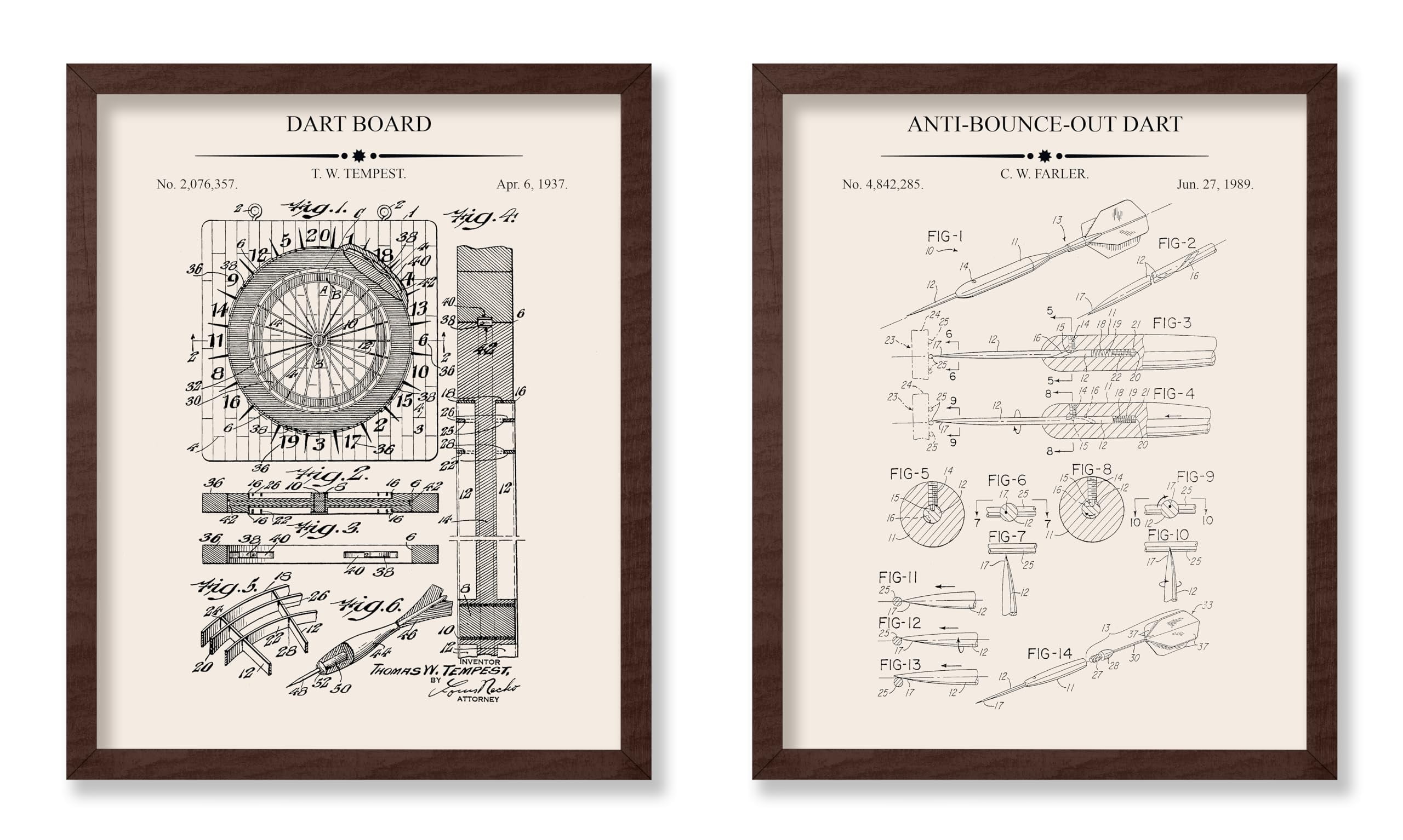 Poster Master 2-Piece Dart Game Blueprint Poster - Dart Game Patent ...