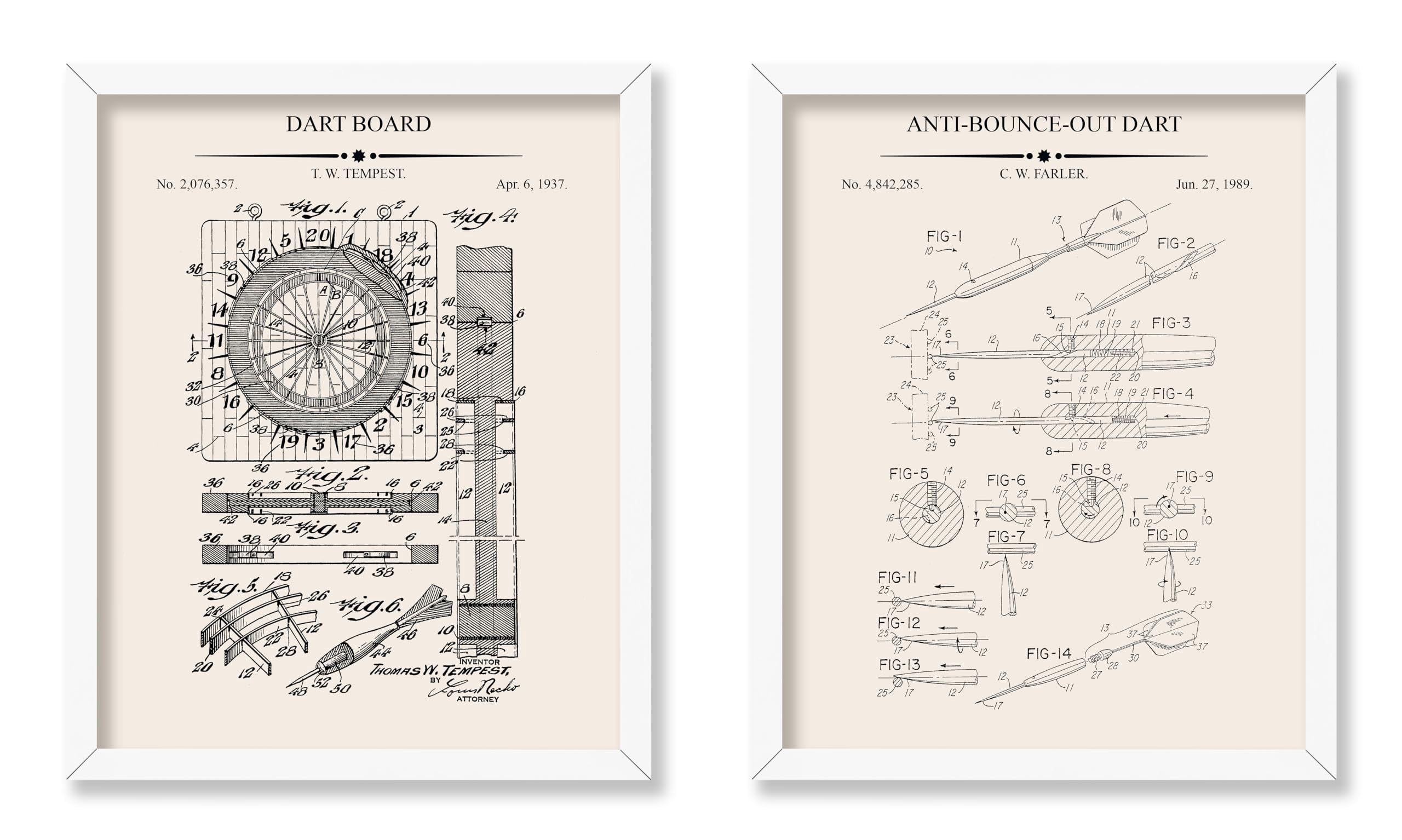 Poster Master 2-Piece Dart Game Blueprint Poster - Dart Game Patent ...