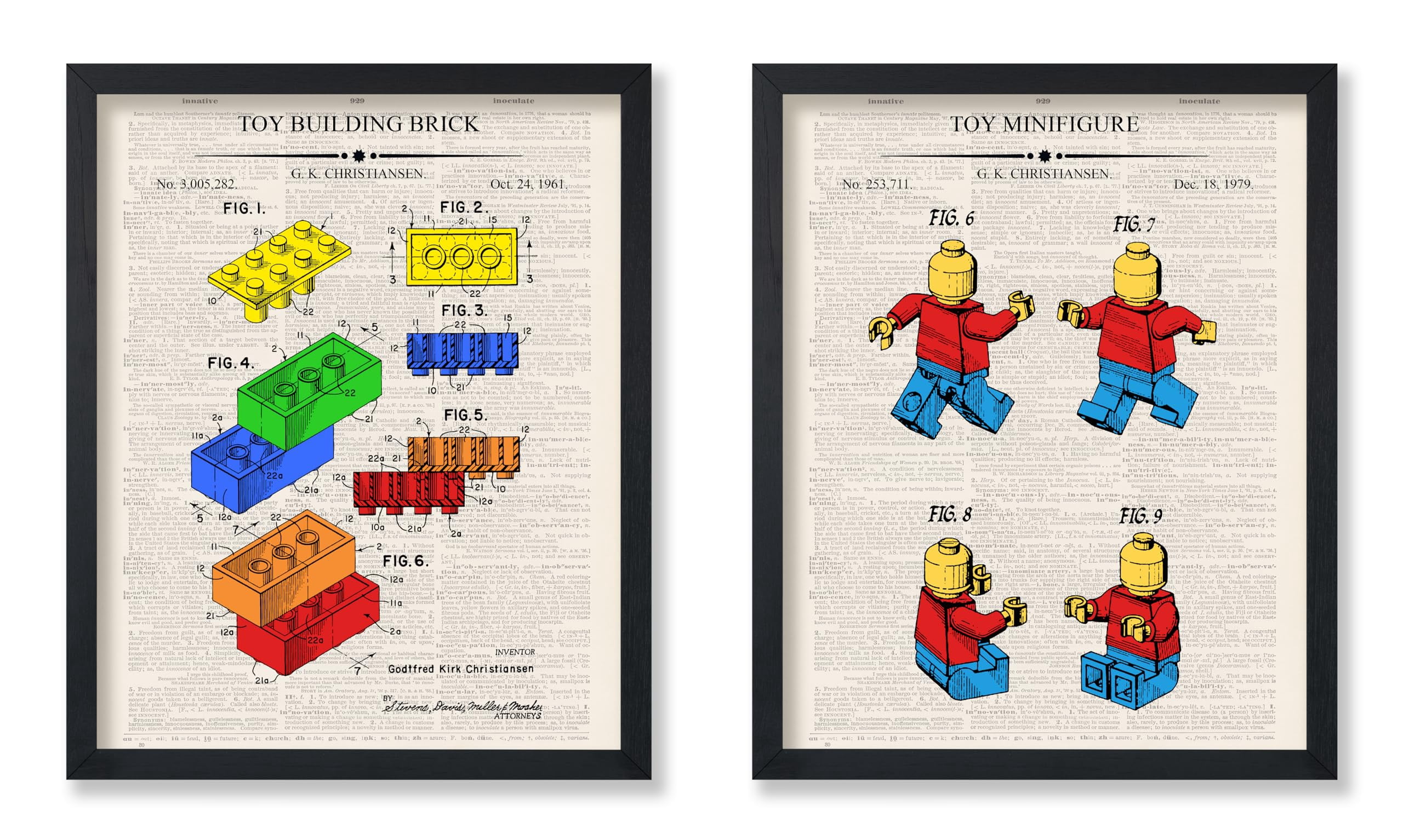 Poster Master 2-Piece Dictionary Art Poster - Construction Toy ...