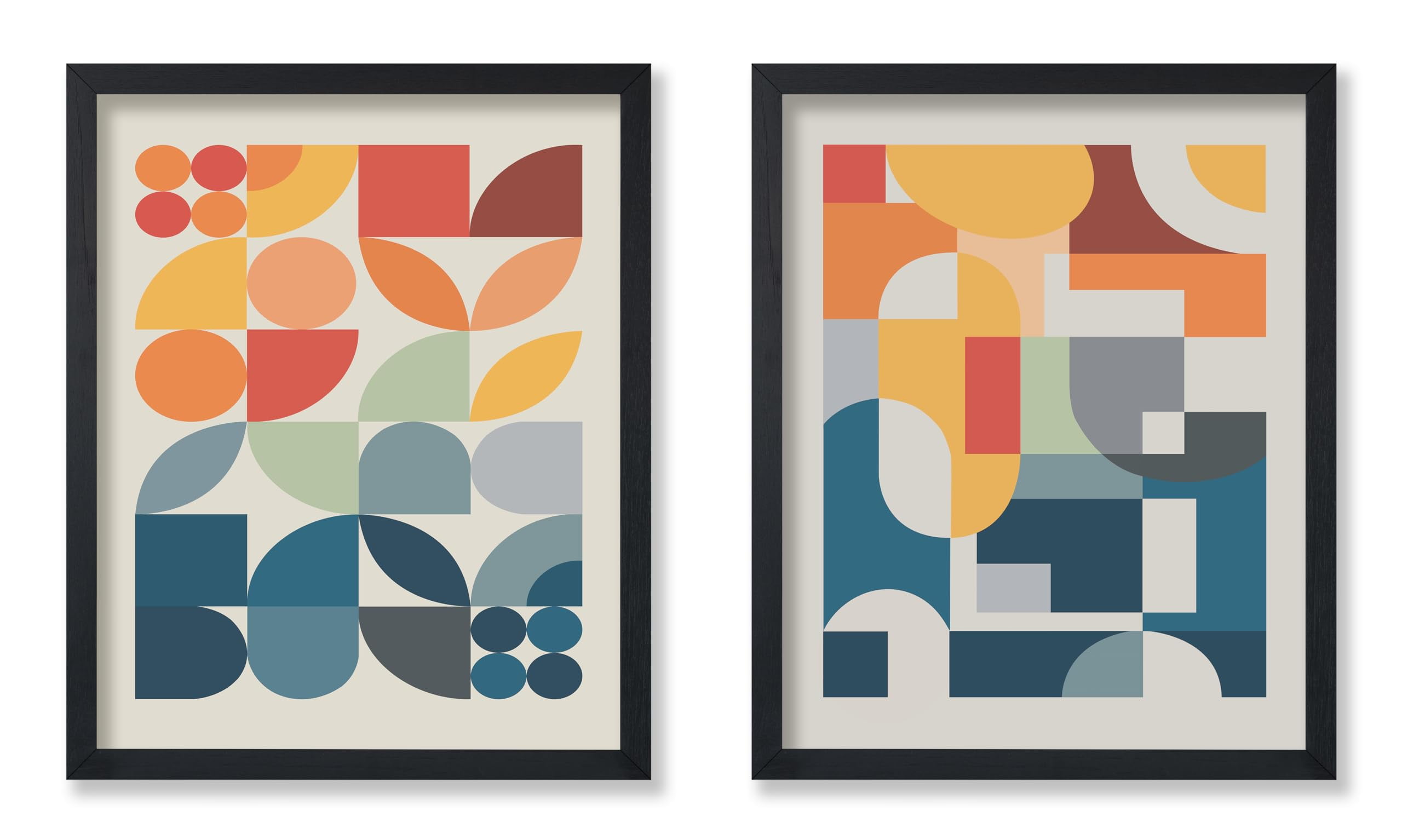 Poster Master 2-Piece Geometric Poster - Minimalist Print - Color ...