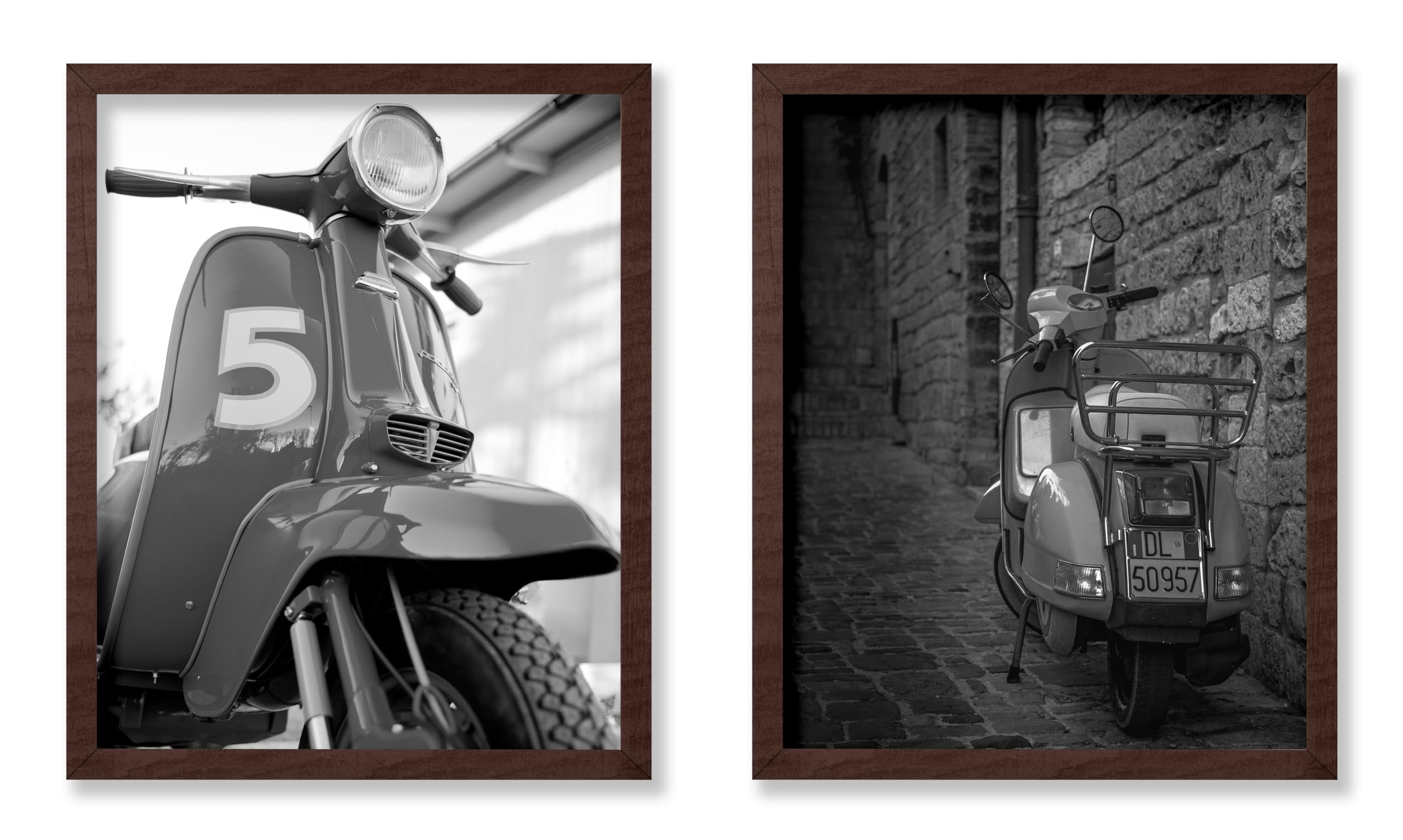 Poster Master 2-Piece Motorcycle Poster - Retro Scooter Print - Bike ...