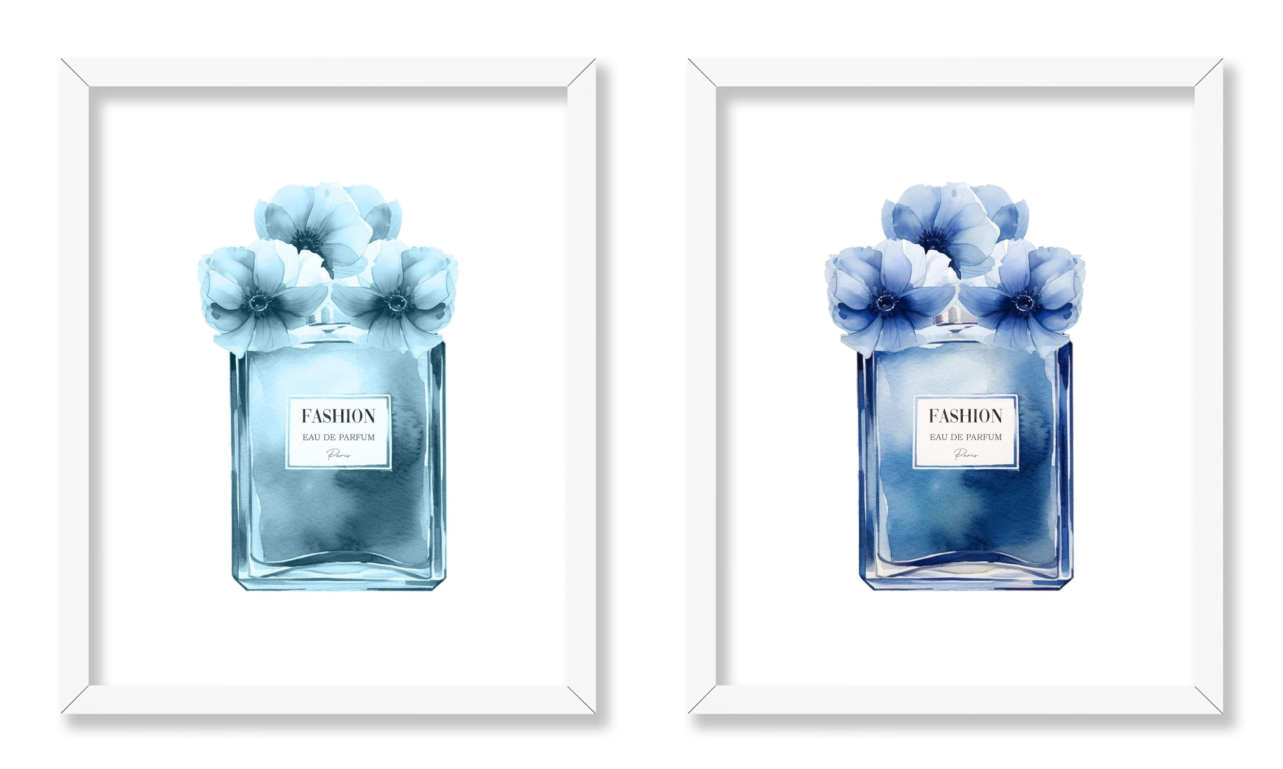 Poster Master 2-Piece Perfume Poster - Fashion Print - Flower Art ...