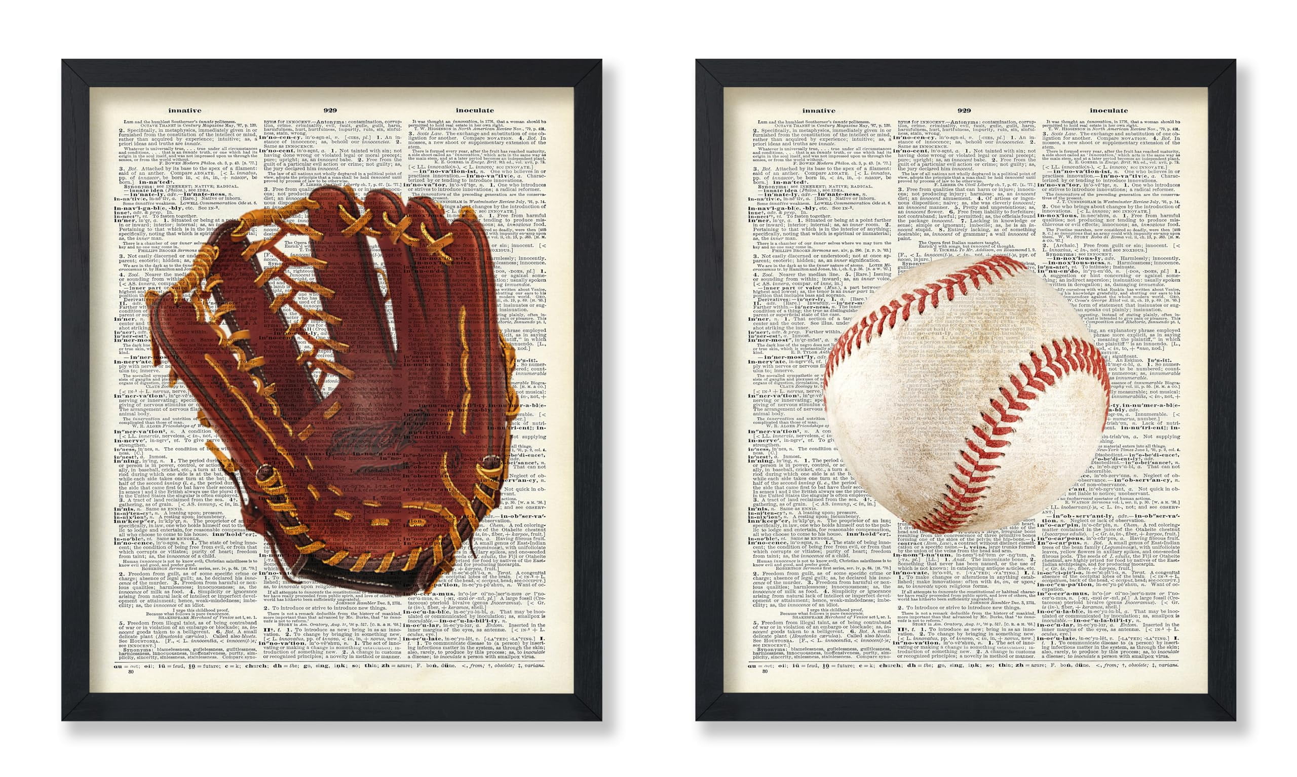 Poster Master 2-Piece Sports Poster - Baseball Print - Ball Art - Game ...