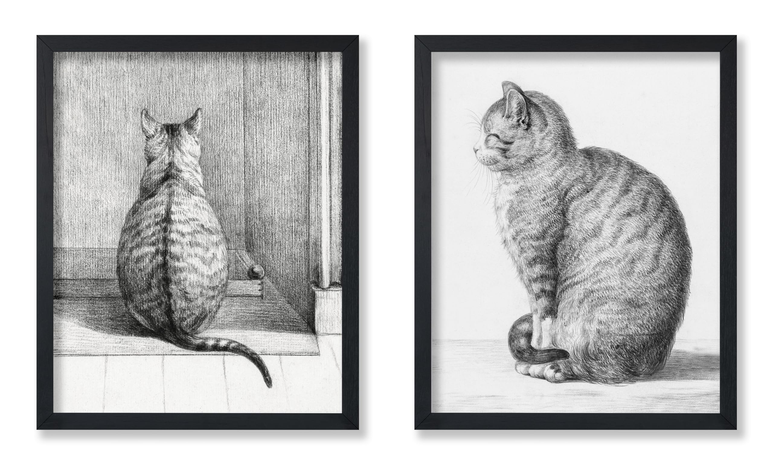 Poster Master 2-Piece Vintage Cat Poster - Retro Kitten Print - Kitty ...