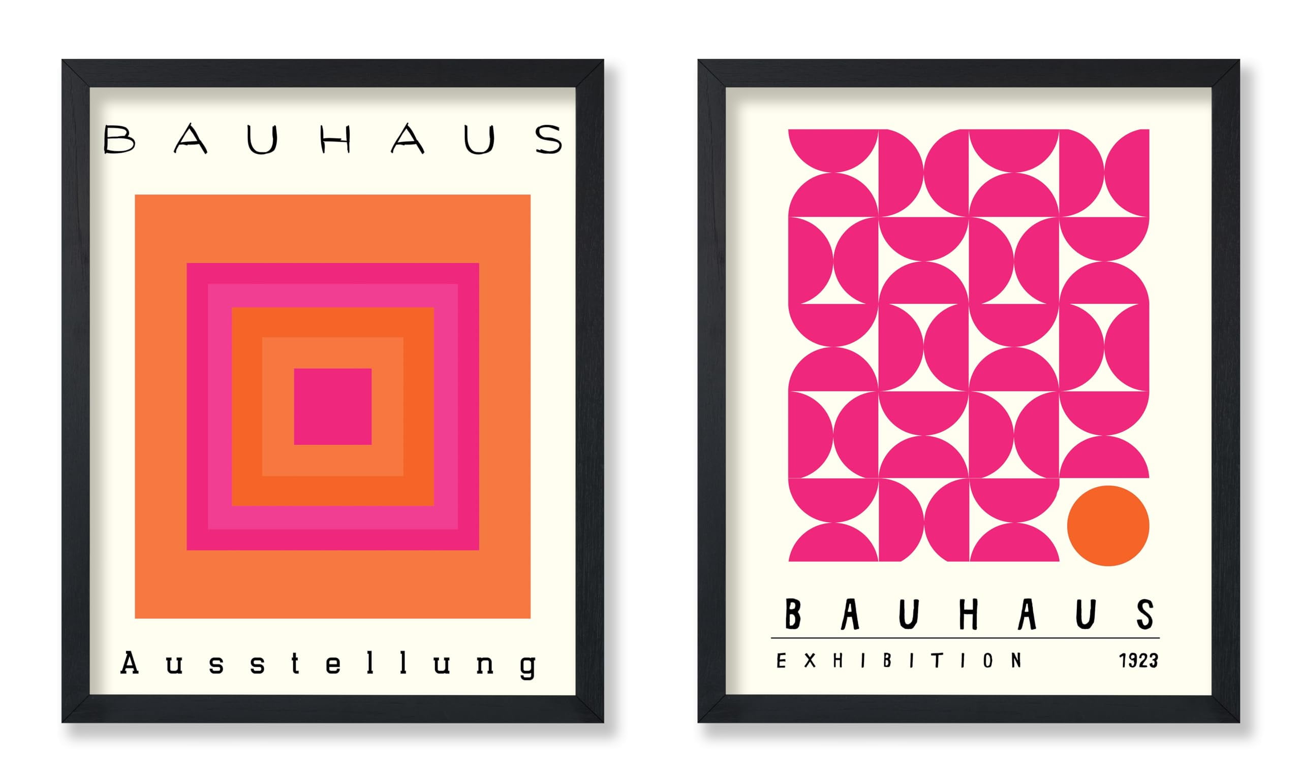 Poster Master 2-Piece Vintage Geometric Poster - Retro Minimalist Print ...