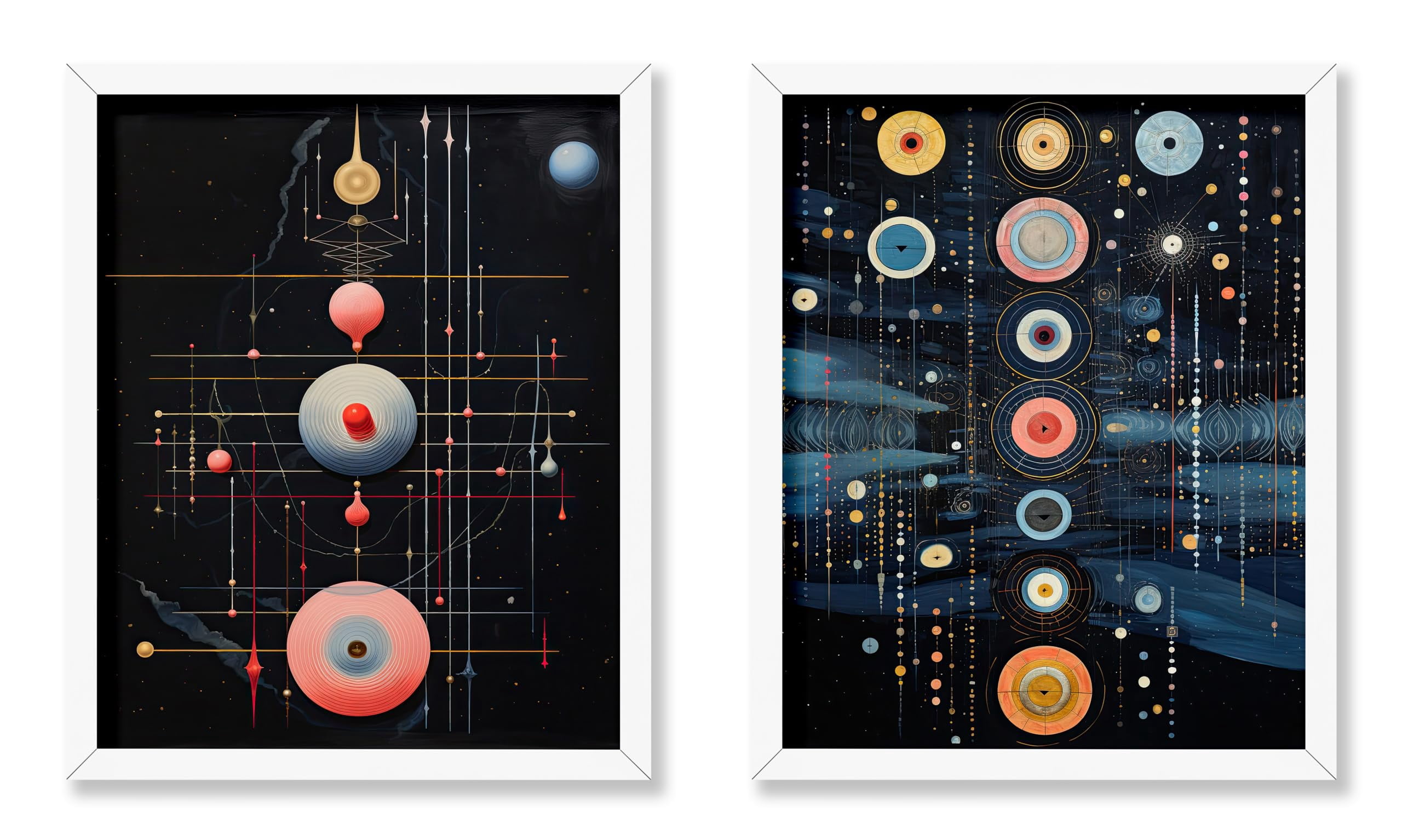 Poster Master 2-Piece Weird Eye Poster - Trippy Geometric Print ...
