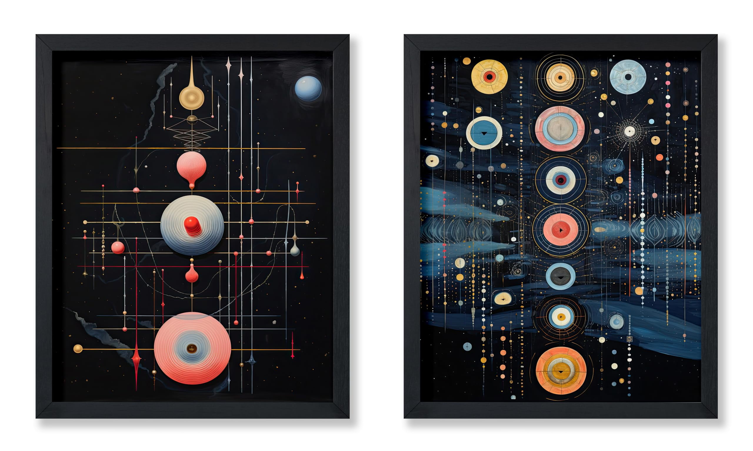 Poster Master 2-Piece Weird Eye Poster - Trippy Geometric Print ...