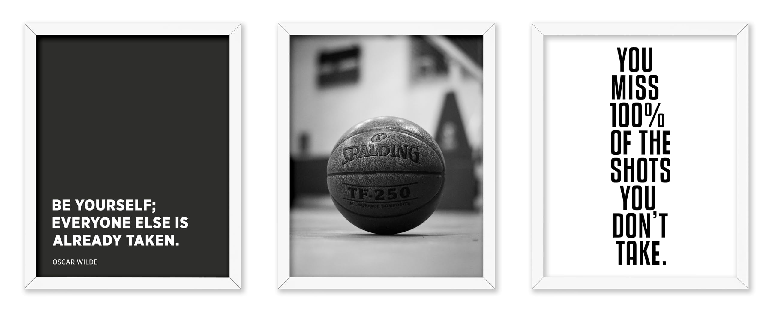 Poster Master 3-Piece Basketball Poster - Be Yourself Print - Sports ...