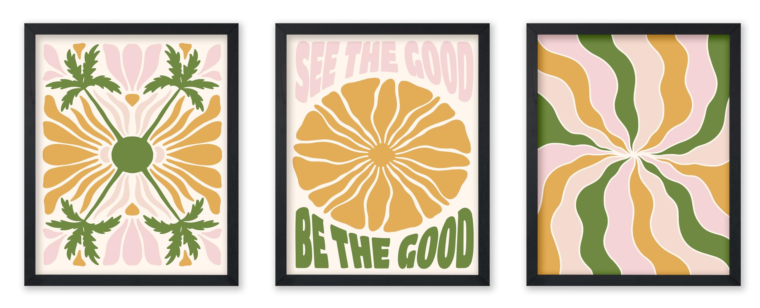 Poster Master 3-Piece Boho Poster - Retro See The Good Be The Good ...