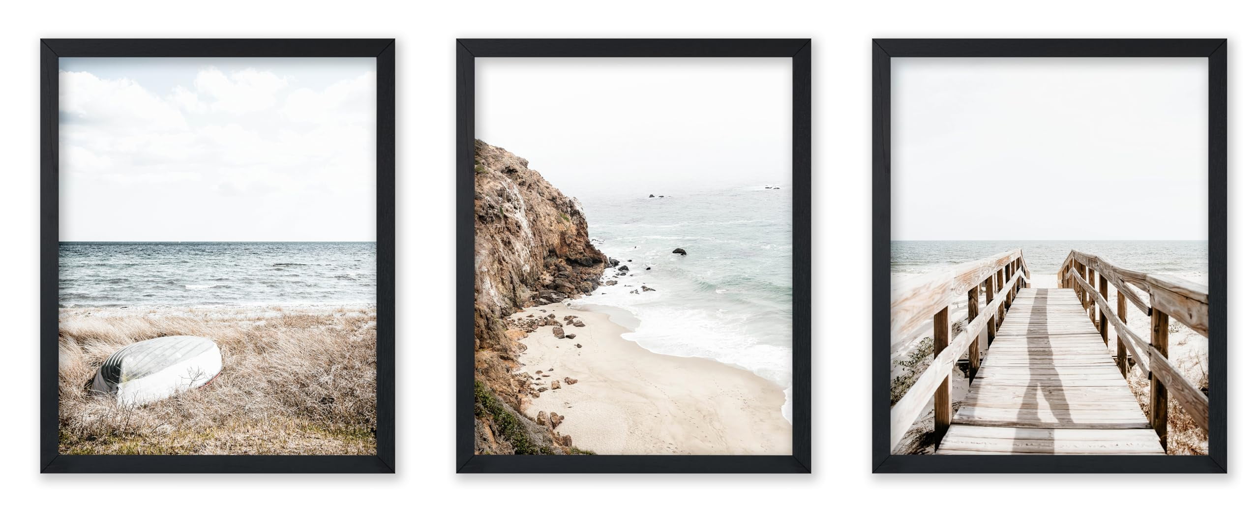 Poster Master 3-Piece Classic Travel Poster - Vintage Coastal Print ...