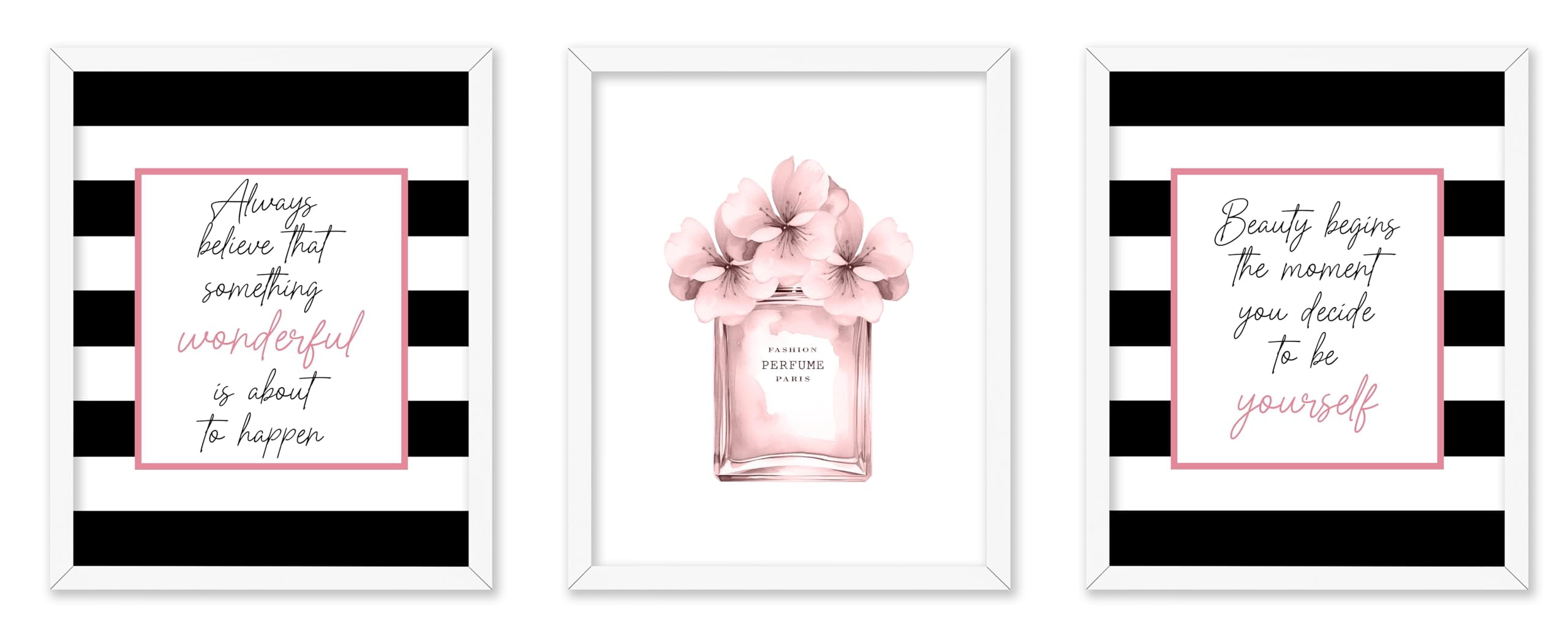 Poster Master 3-Piece Fashion Poster - Beauty Begins Print - Perfume ...