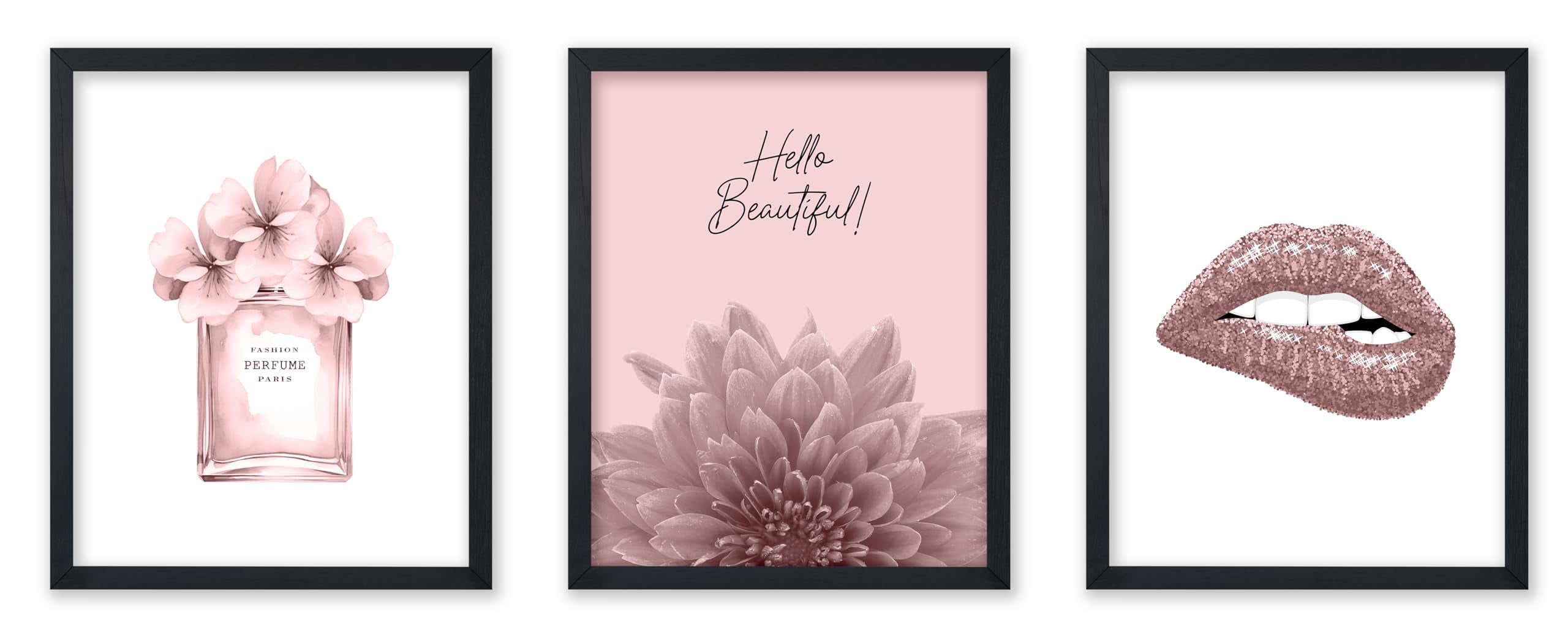 Poster Master 3-Piece Fashion Poster - Hello Beautiful Print - Perfume ...