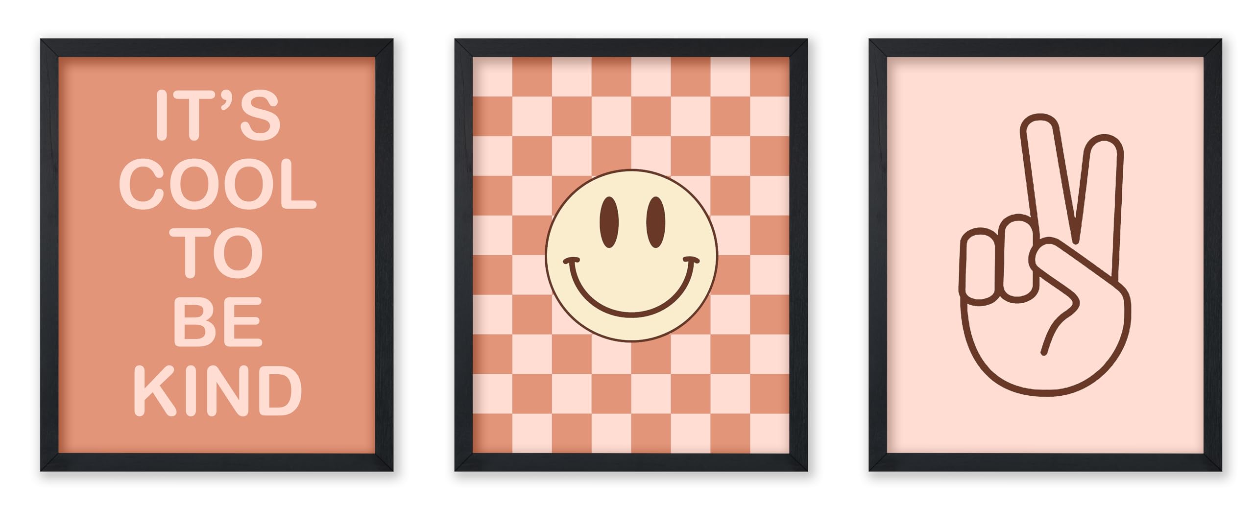 Poster Master 3-Piece It's Cool To Be Kind Poster - Checkered Smiley ...